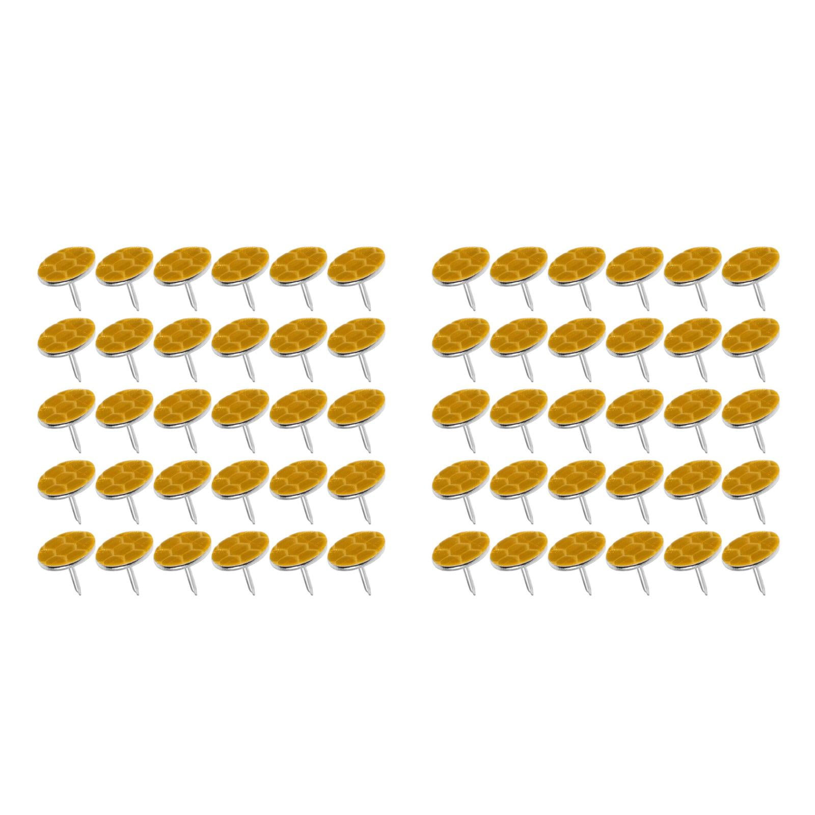 100 pcs Outdoor Reflective Push Pins Thumb Tacks For Night Safety Ideal ...