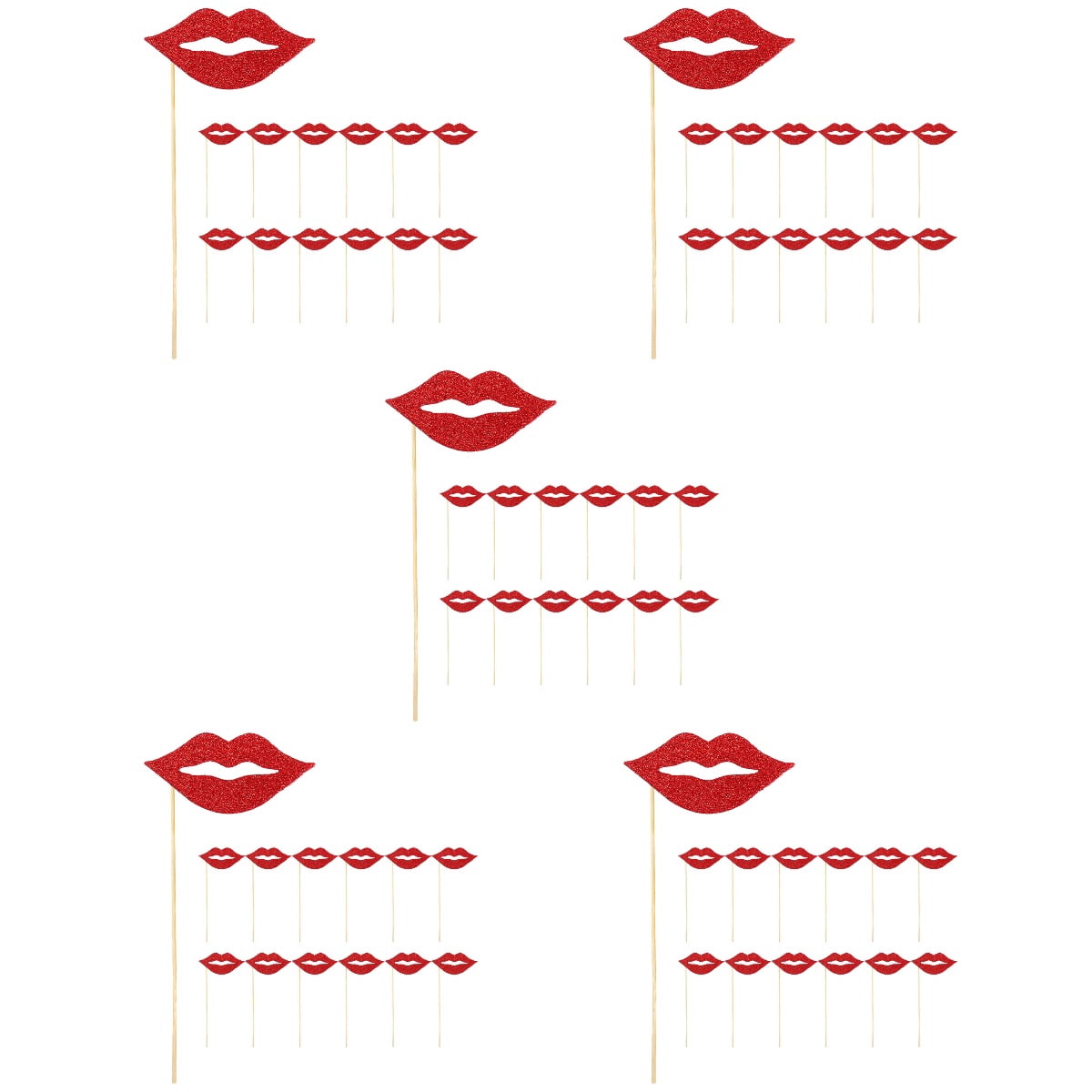 HOMEMAXS 100 pcs Lips Photo Booth Props Wedding Selfie Photo Prop ...
