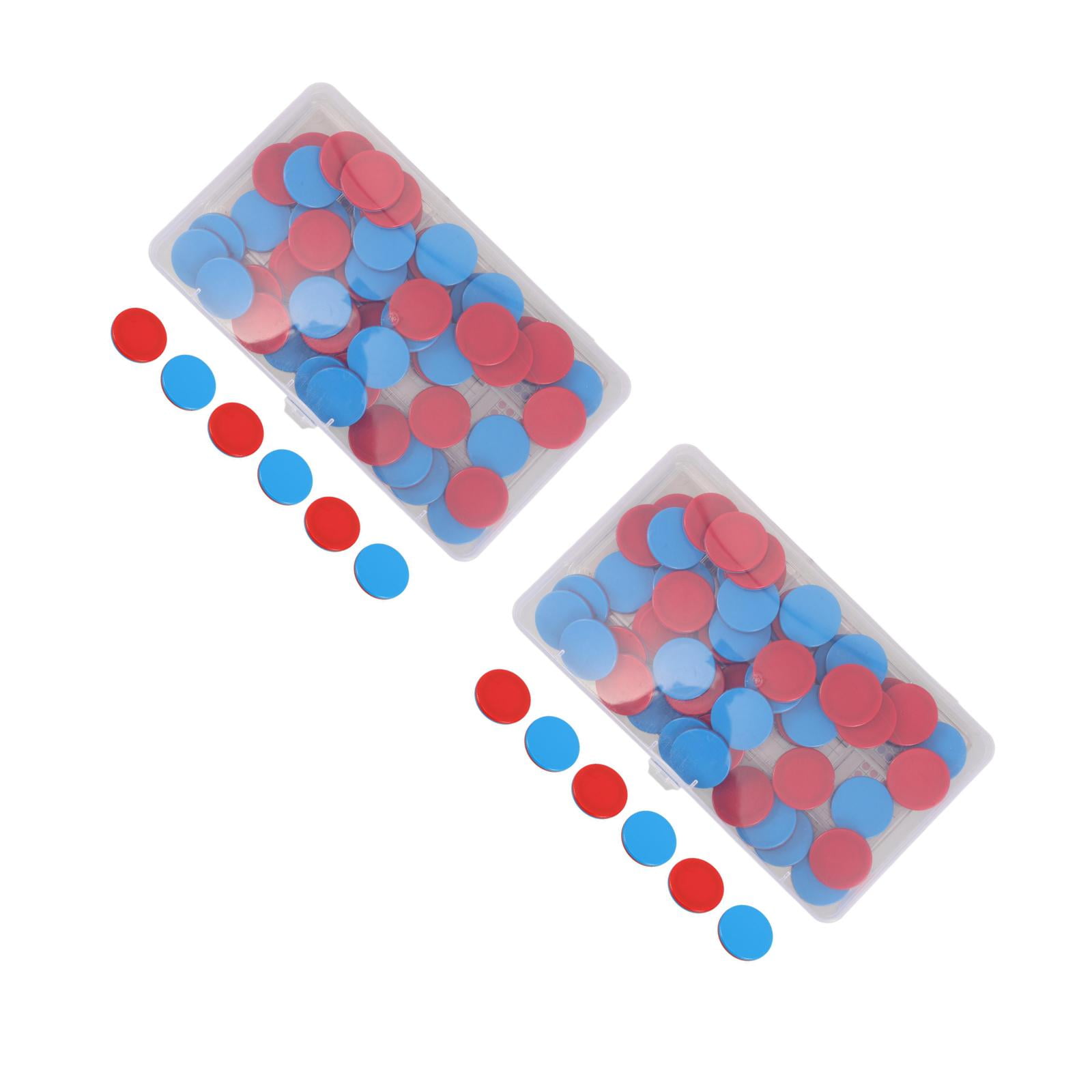 100 pcs Plastic Ten Frame Math Chips Game Markers Tokens Round Math ...