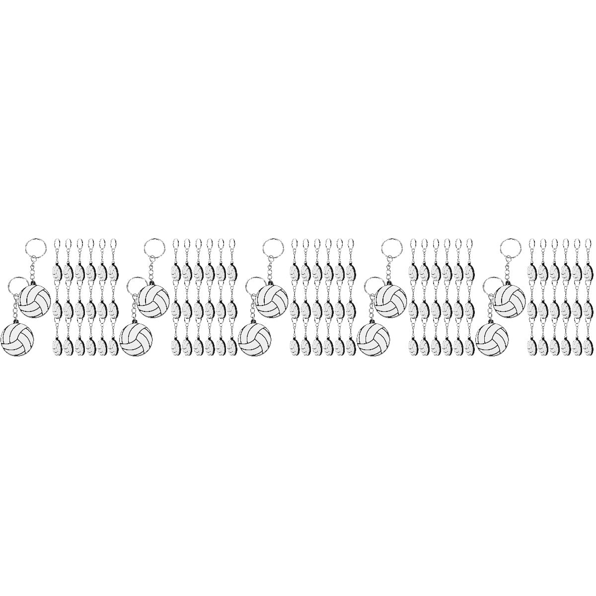 HOMEMAXS 100 pcs Sports Volleyball Keychains Hanging Decors Multi-use ...