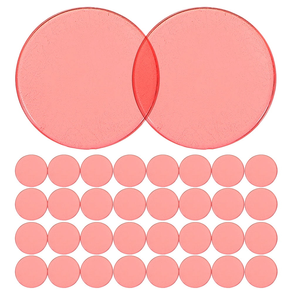 HOMEMAXS 100PCS Transparent Bingo Counting Chips Small Round Plastic ...