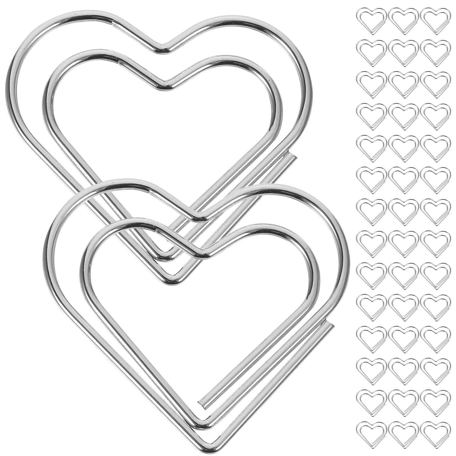 HOMEMAXS 100Pcs File Document Paper Clips Heart Shaped Paper Clips ...