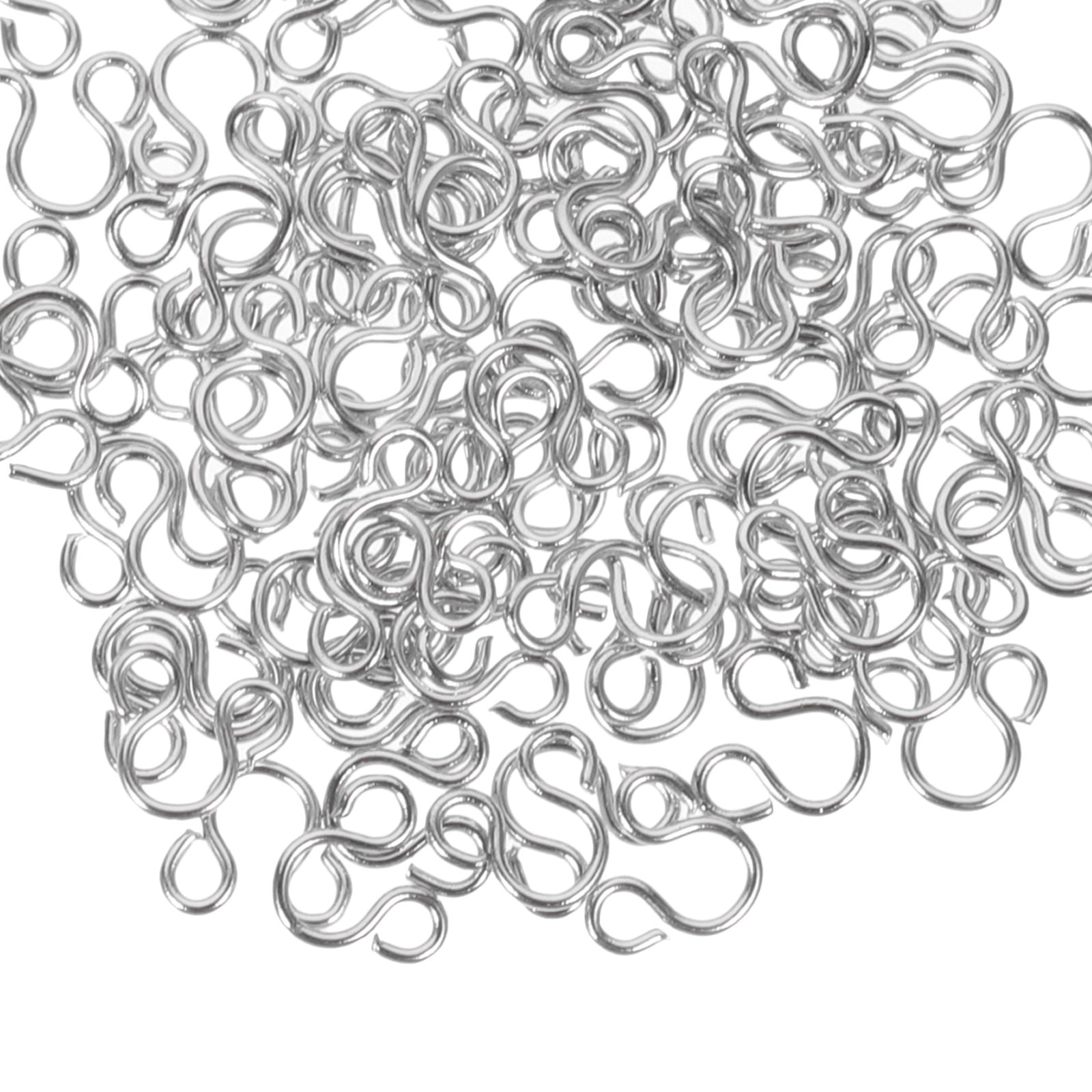 HOMEMAXS 100Pcs Silver Copper Eyes Closure Hooks for Hook and Eye ...