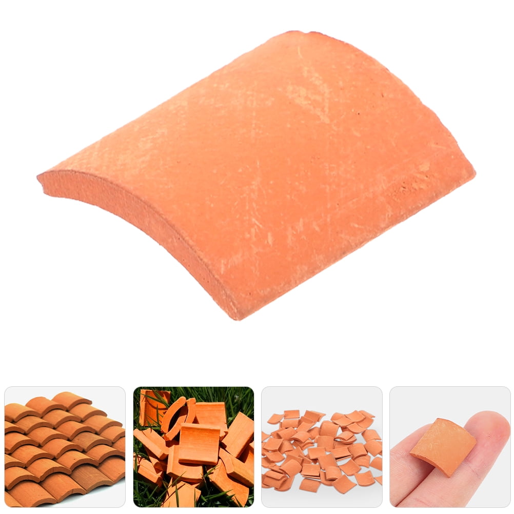 HOMEMAXS 100pcs 1:16 Mini Roof Tiles Models Simulated Small Roof Tiles ...