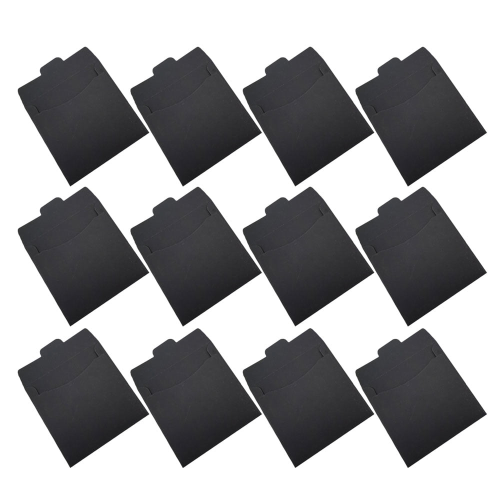 HOMEMAXS 100pcs CD DVD Sleeves Black Kraft Paper CD Envelopes CD ...