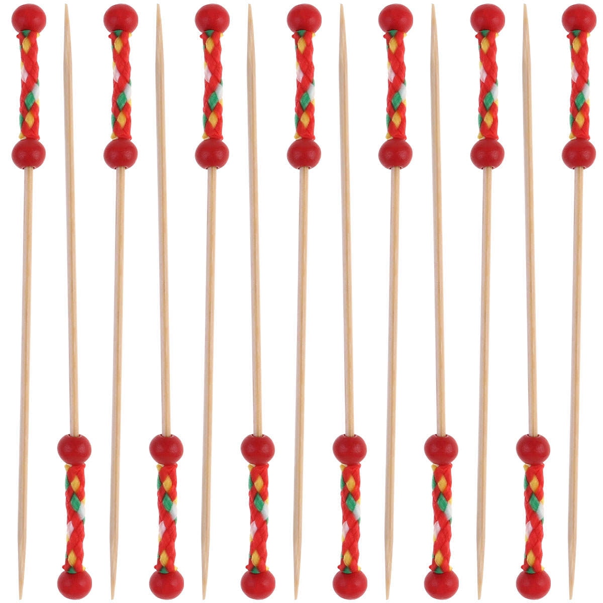 HOMEMAXS 100pcs Disposable Fruit Picks Bamboo Cocktail Drink Picks ...