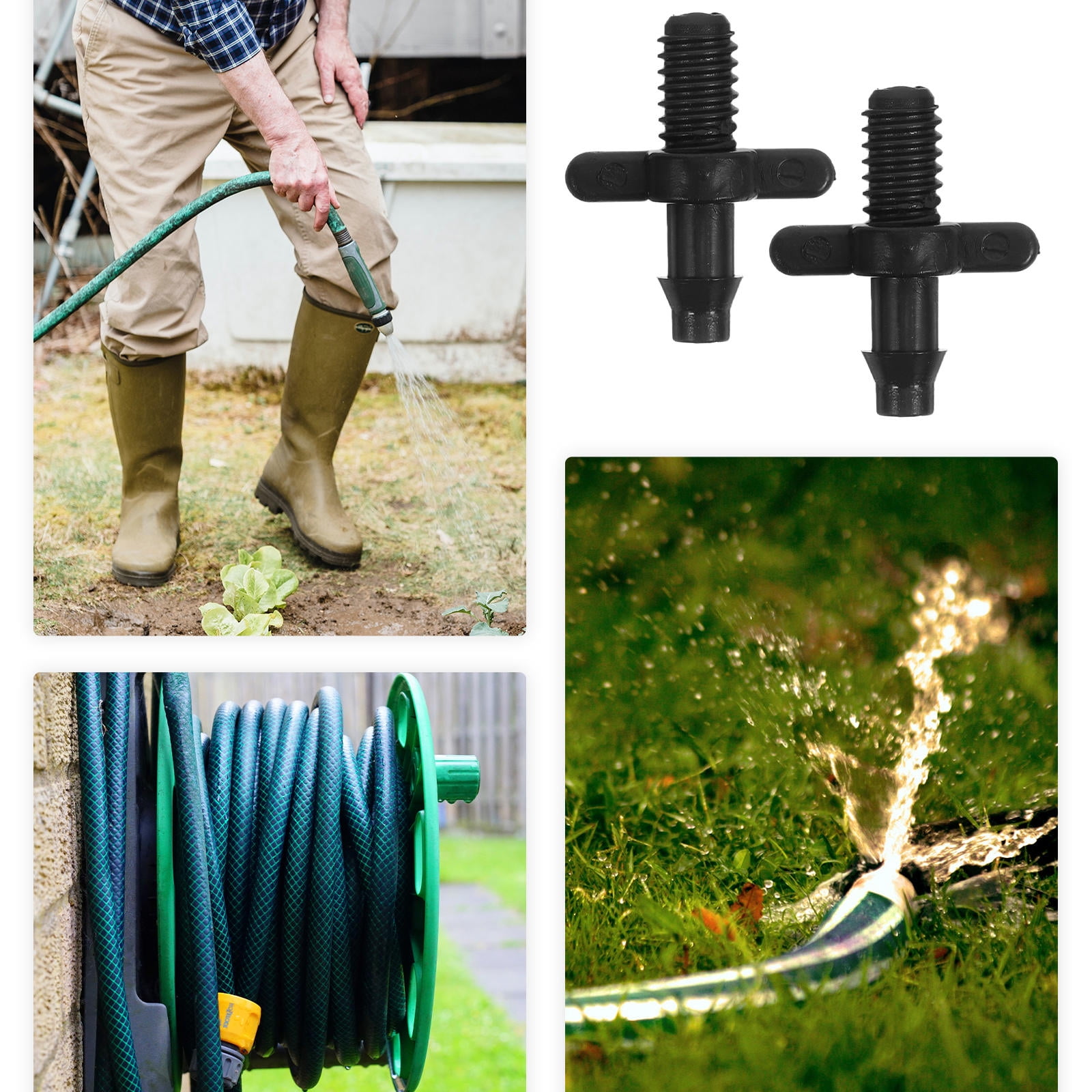 HOMEMAXS 100pcs Drip Irrigation Kit Irrigation Connectors Garden Hose ...