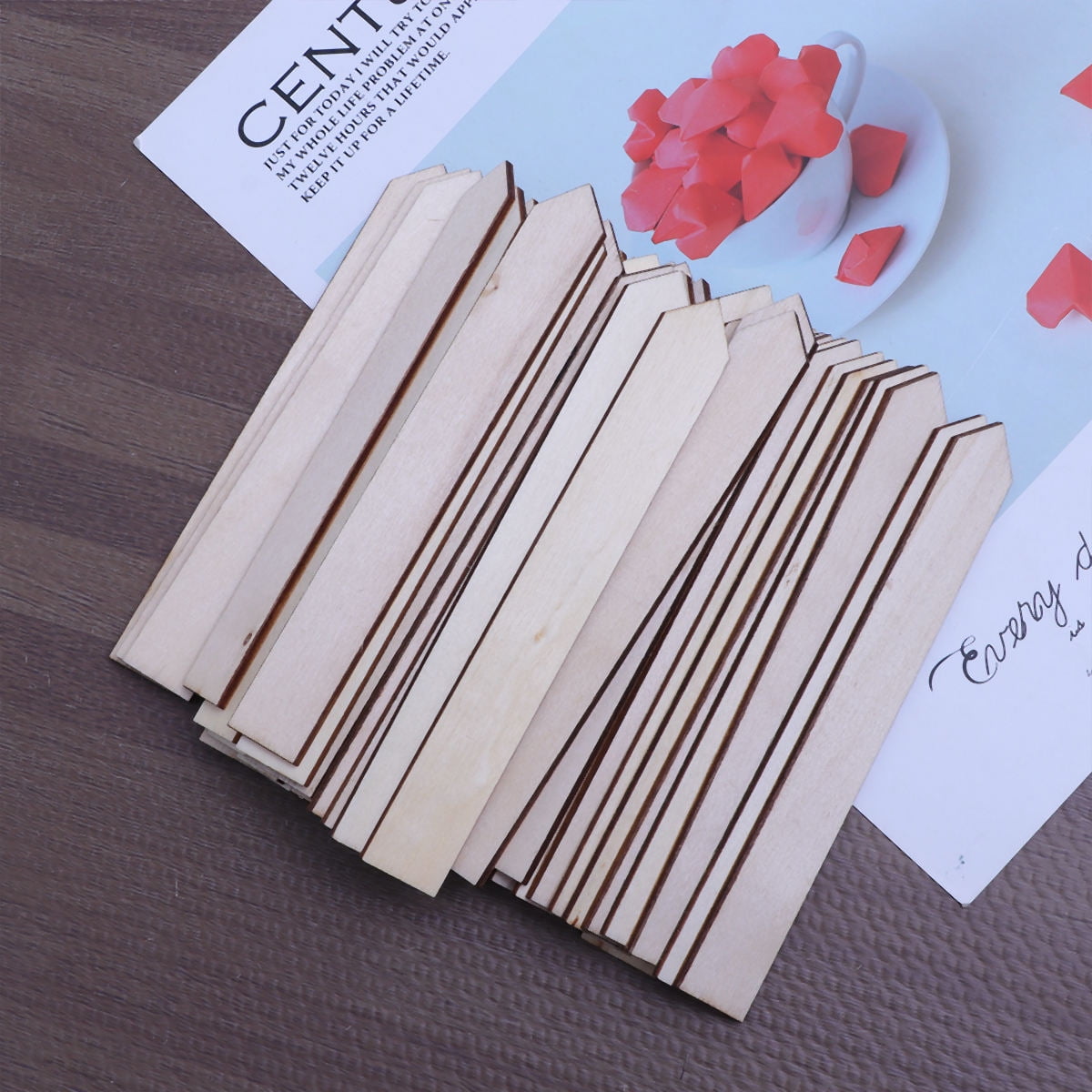 HOMEMAXS 100pcs Durable Wooden Garden Labels for Marking Plants Rustic ...