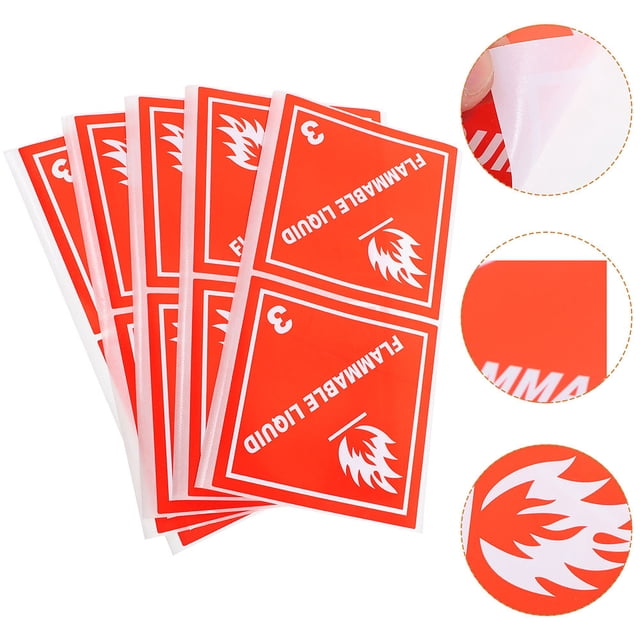 HOMEMAXS 100pcs Liquid Warning Stickers Adhesive Labels Labels Shipping ...
