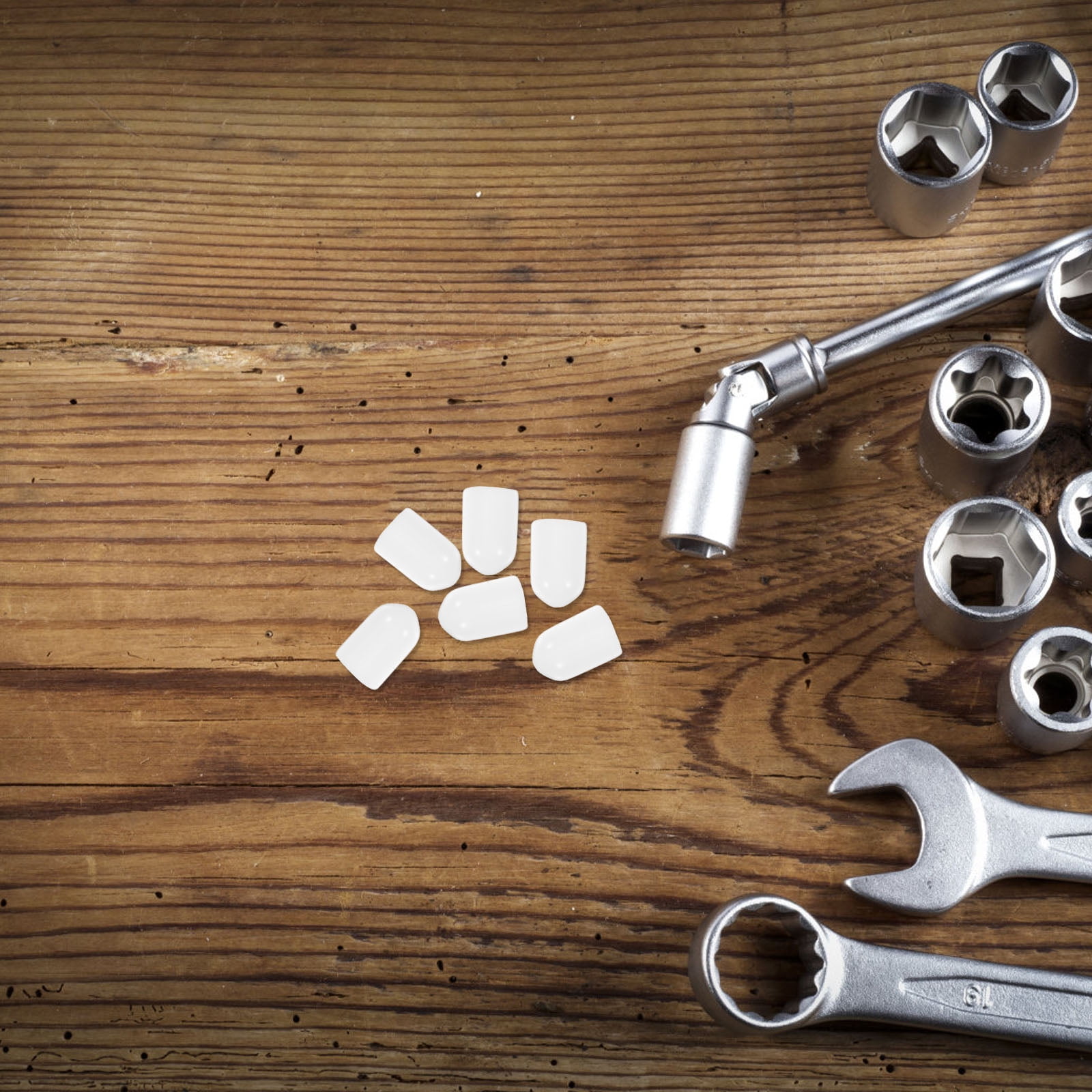 100pcs PVC Protective End Caps Flexible Screw Cap Tube Safety Bolt ...