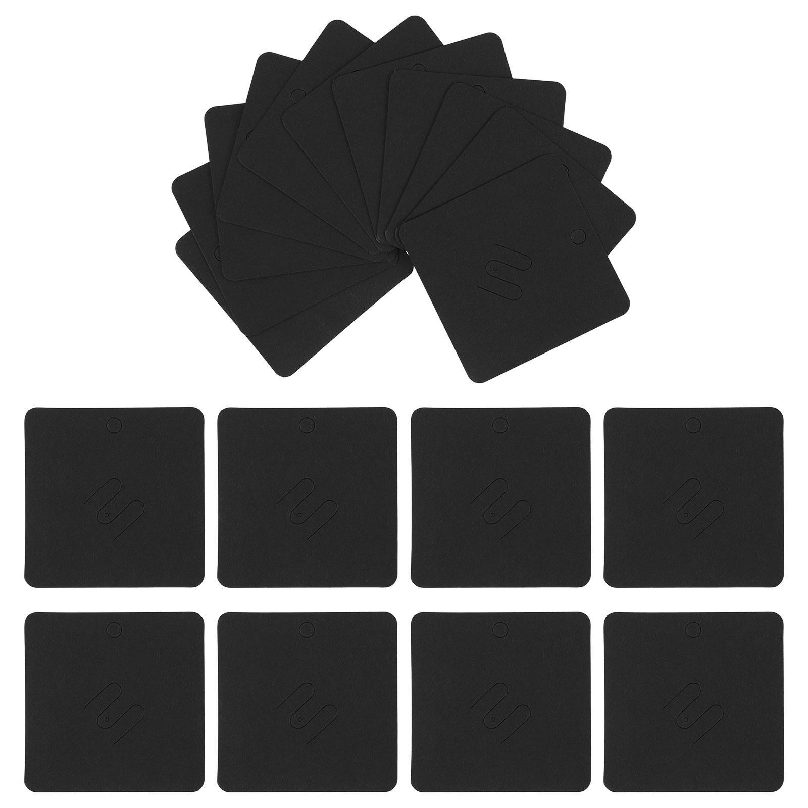 Black Paper Jewelry Holder Cards for Brooch Pin Display and Decoration ...