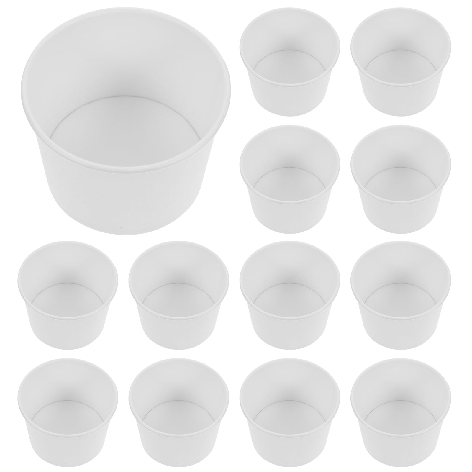HOMEMAXS 100pcs Paper Ice Cream Containers Thick Paper Cups for Food ...
