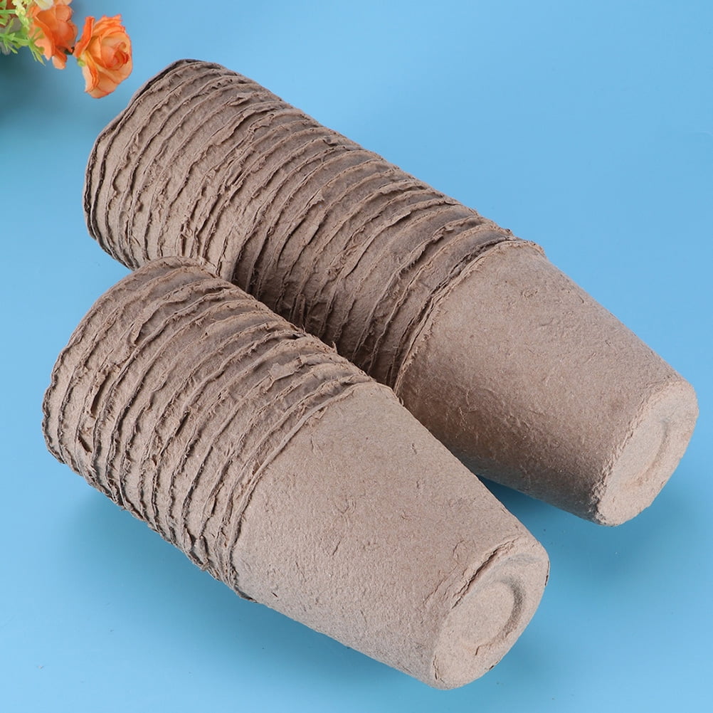 HOMEMAXS 100pcs Pulp Pot Plant Starters Nursery Cup Kit Organic ...