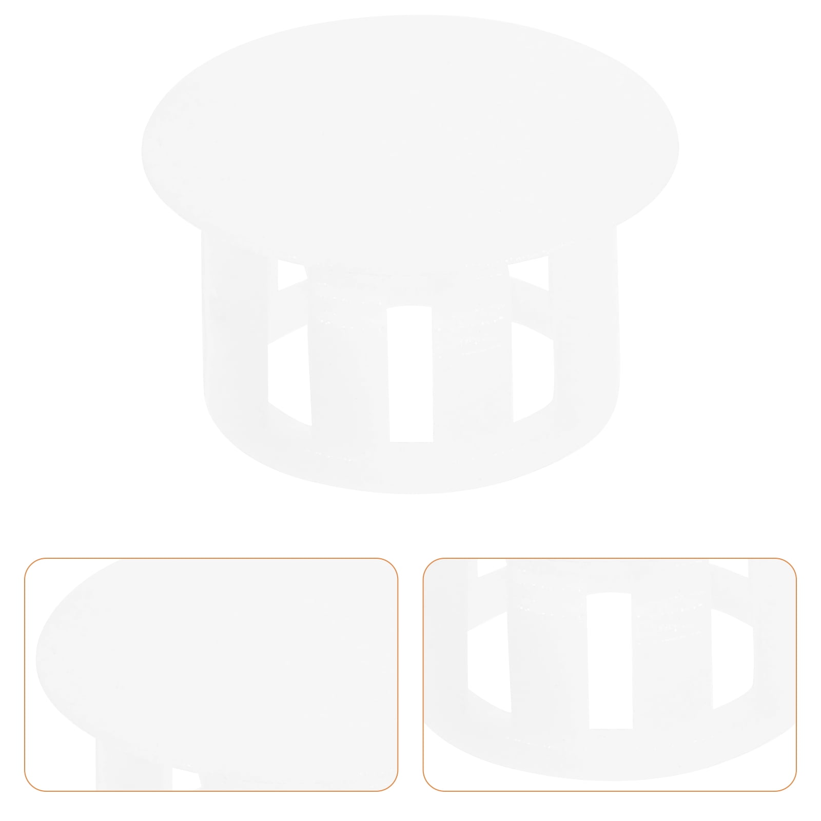 HOMEMAXS 100pcs Round Plastic Hole Plugs Screw Caps Covers White ...