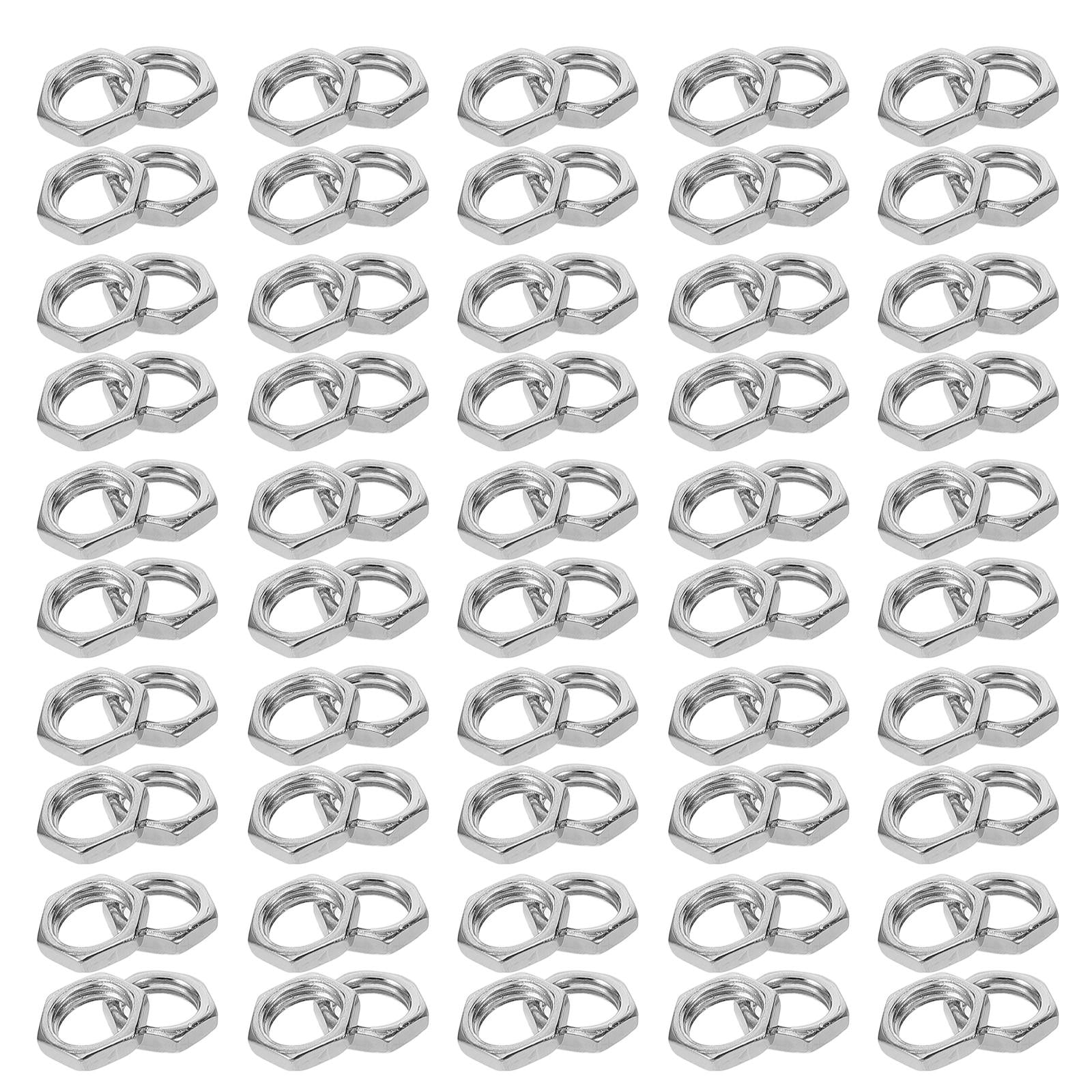 HOMEMAXS 100pcs Steel Hex Nut Lamp Locknut Lamp Fastener Nut Diy Repair ...