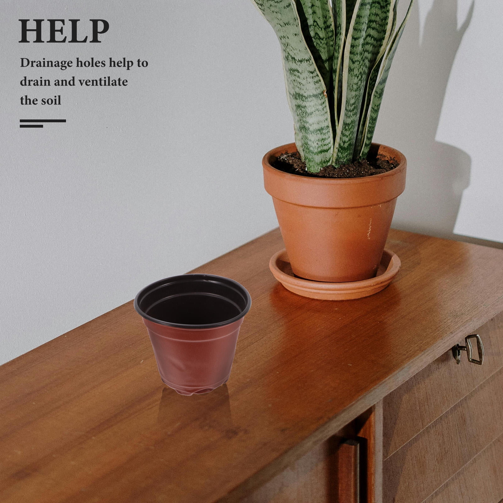 HOMEMAXS 100pcs Widelyused Plant Nursery Pot Plastic Gardening Nutrient ...