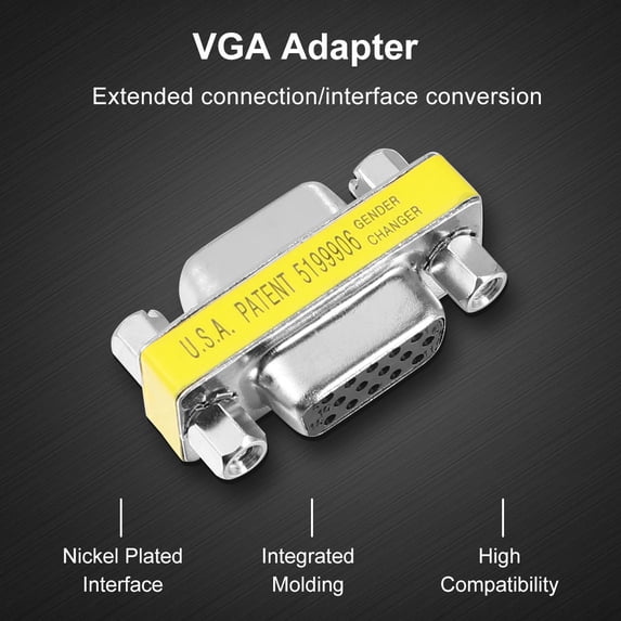 Minkissy VGA Female to Female Plug Adapter 10Pcs for Business ...