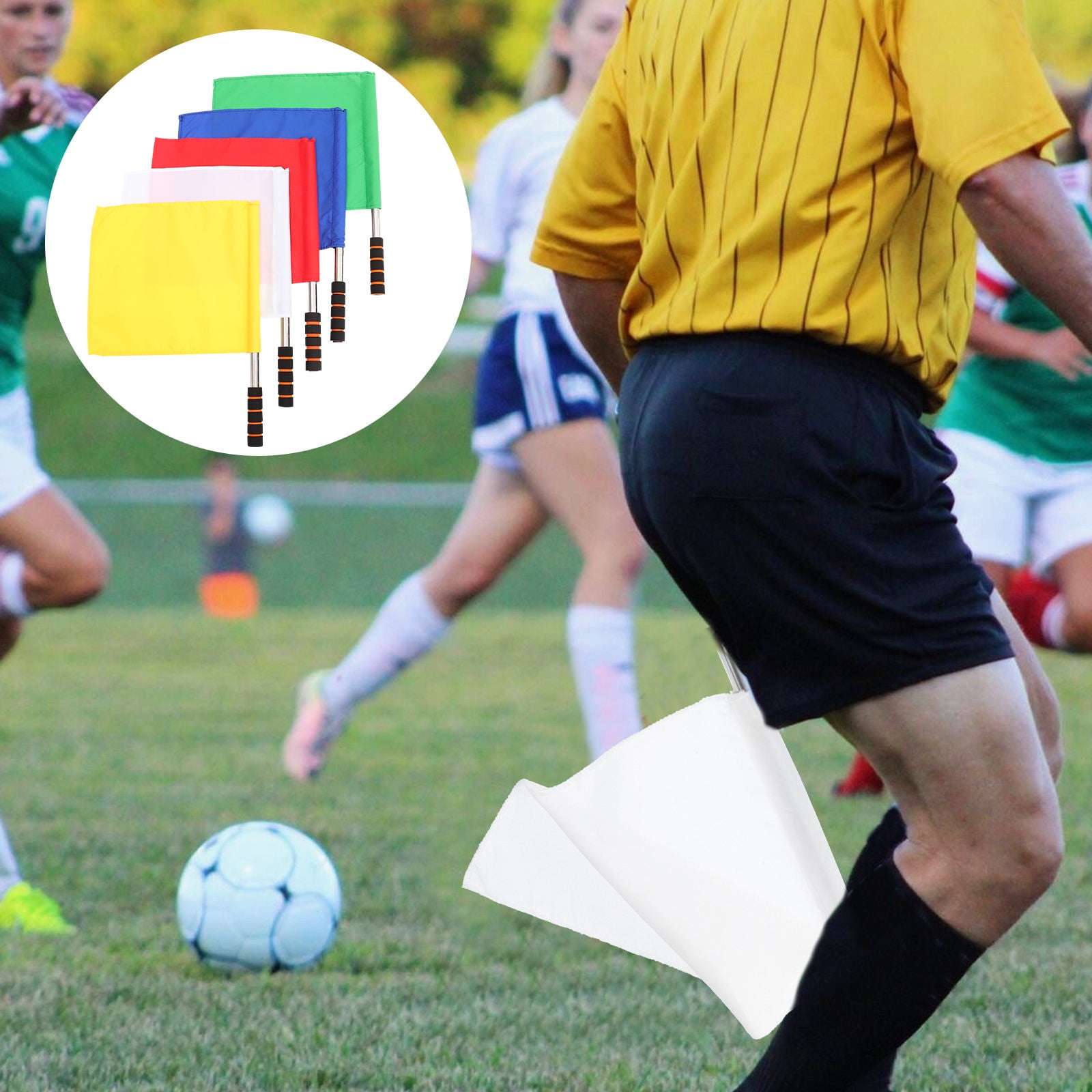 HOMEMAXS 10Pcs Football Referee Flags Signal Flags Hand Waving Flags ...