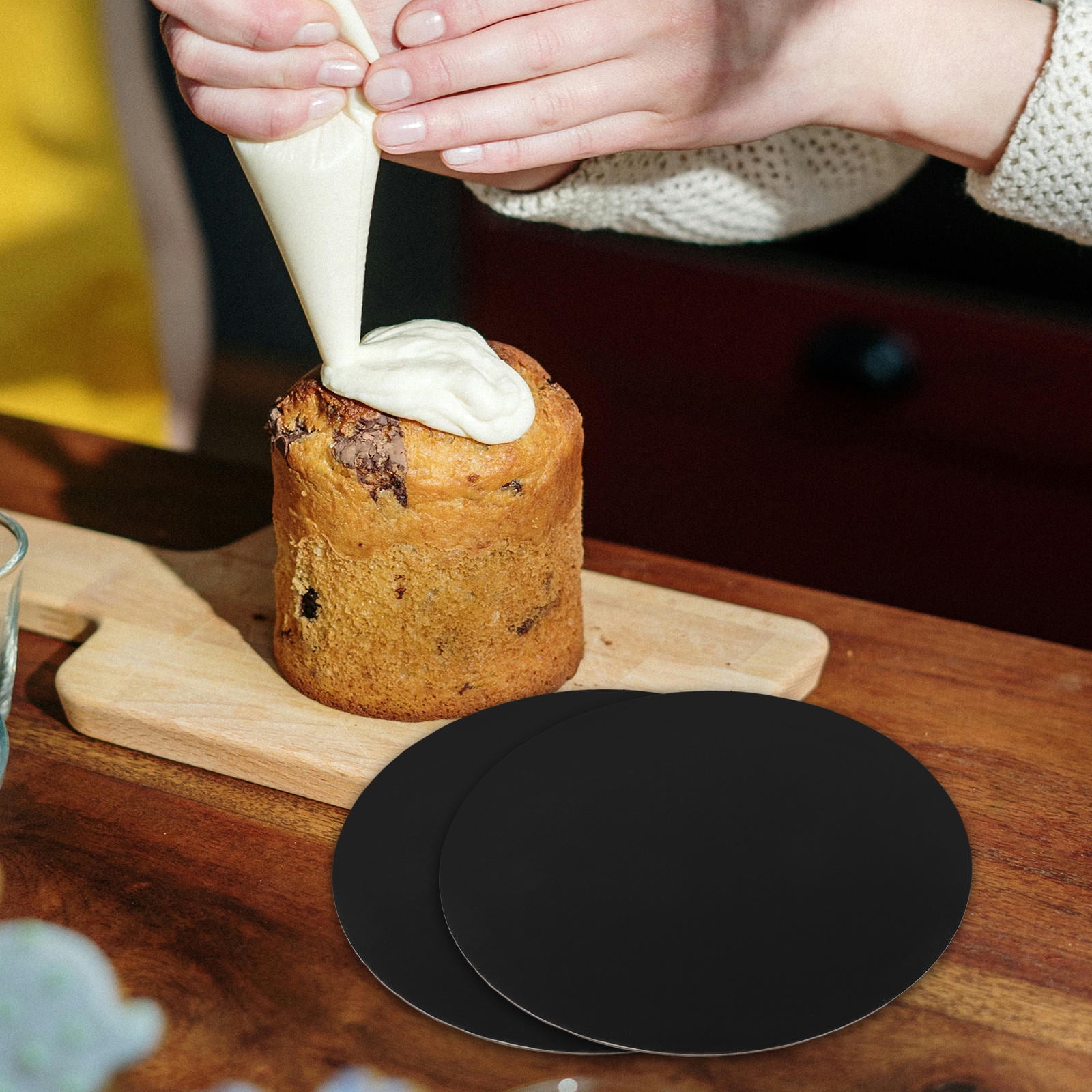 HOMEMAXS 10pcs Cake Drum Round Cardboard Base Corrugated Paper Boards ...