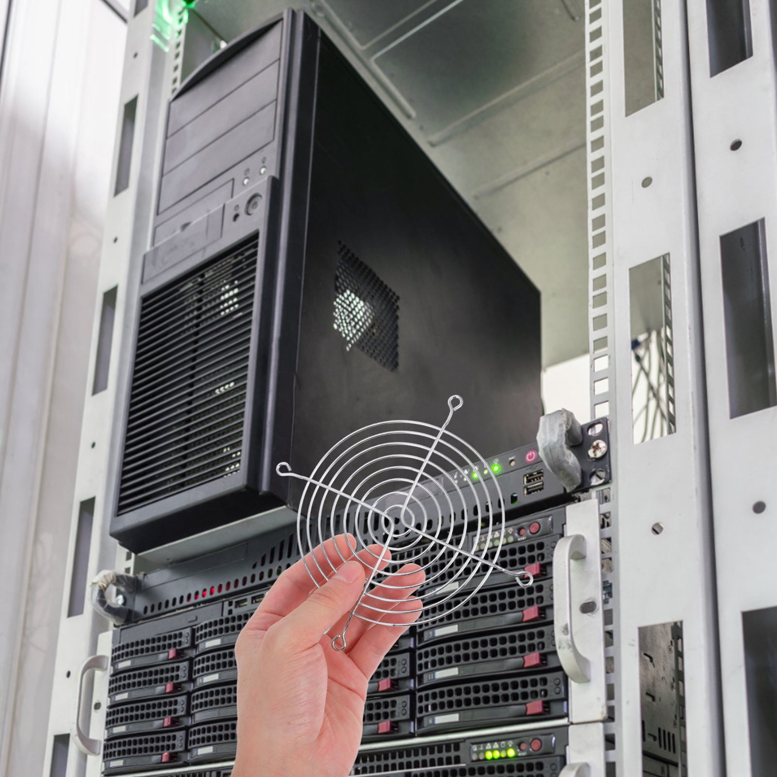 10pcs Computer Fan Grills with Screws Dustproof Fan Mesh Covers for PC ...