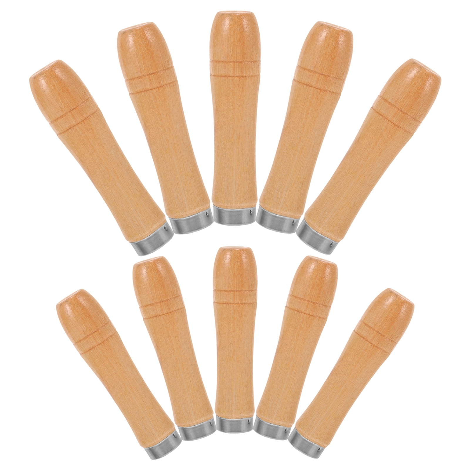 HOMEMAXS 10pcs File Grip Replacement Cutter Handle Wooden File Handle ...