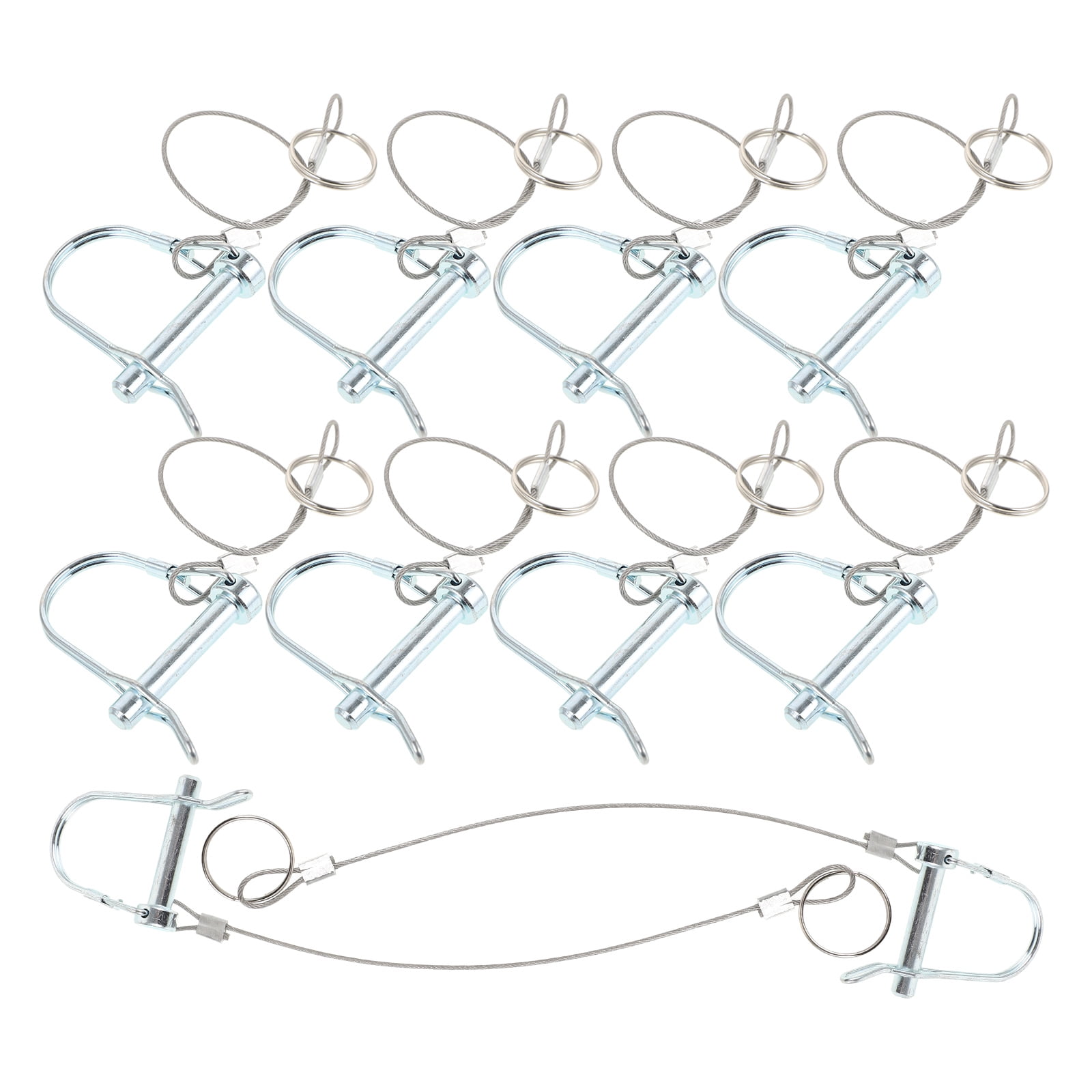 HOMEMAXS 10pcs Hitch Pin With Tether Quick Release Ring Shaft Locking ...