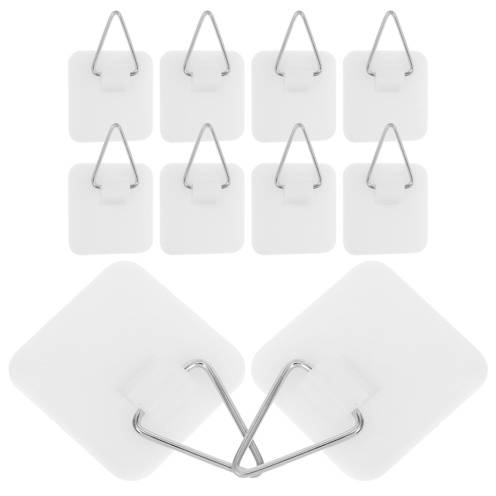 HOMEMAXS 10pcs Invisible Plate Hangers Adhesive Plate Hooks Vertical ...