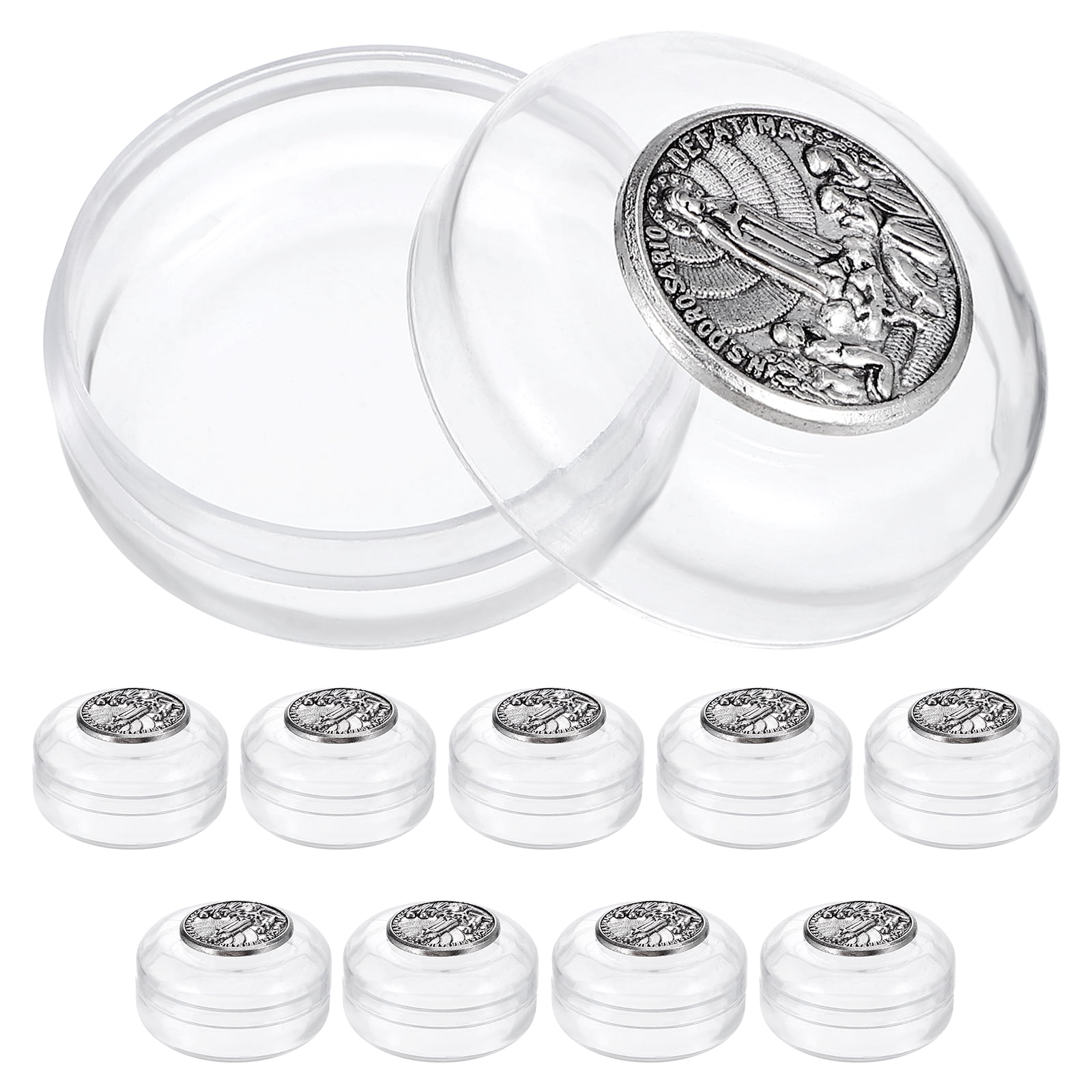 HOMEMAXS 10pcs Loose Beads Storage Case Trinket Container Metal ...