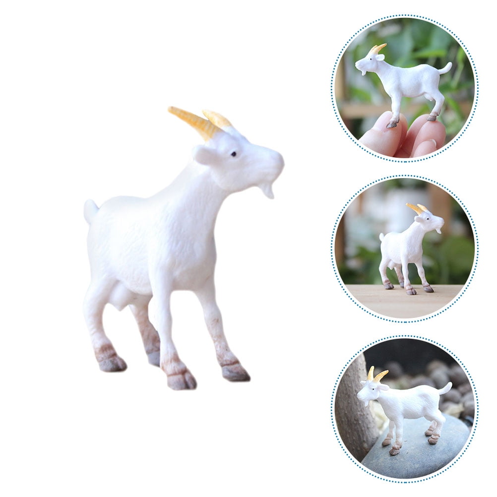 HOMEMAXS 10pcs Mini Goat Decor Lawn Statues Simulation Adorable Small ...