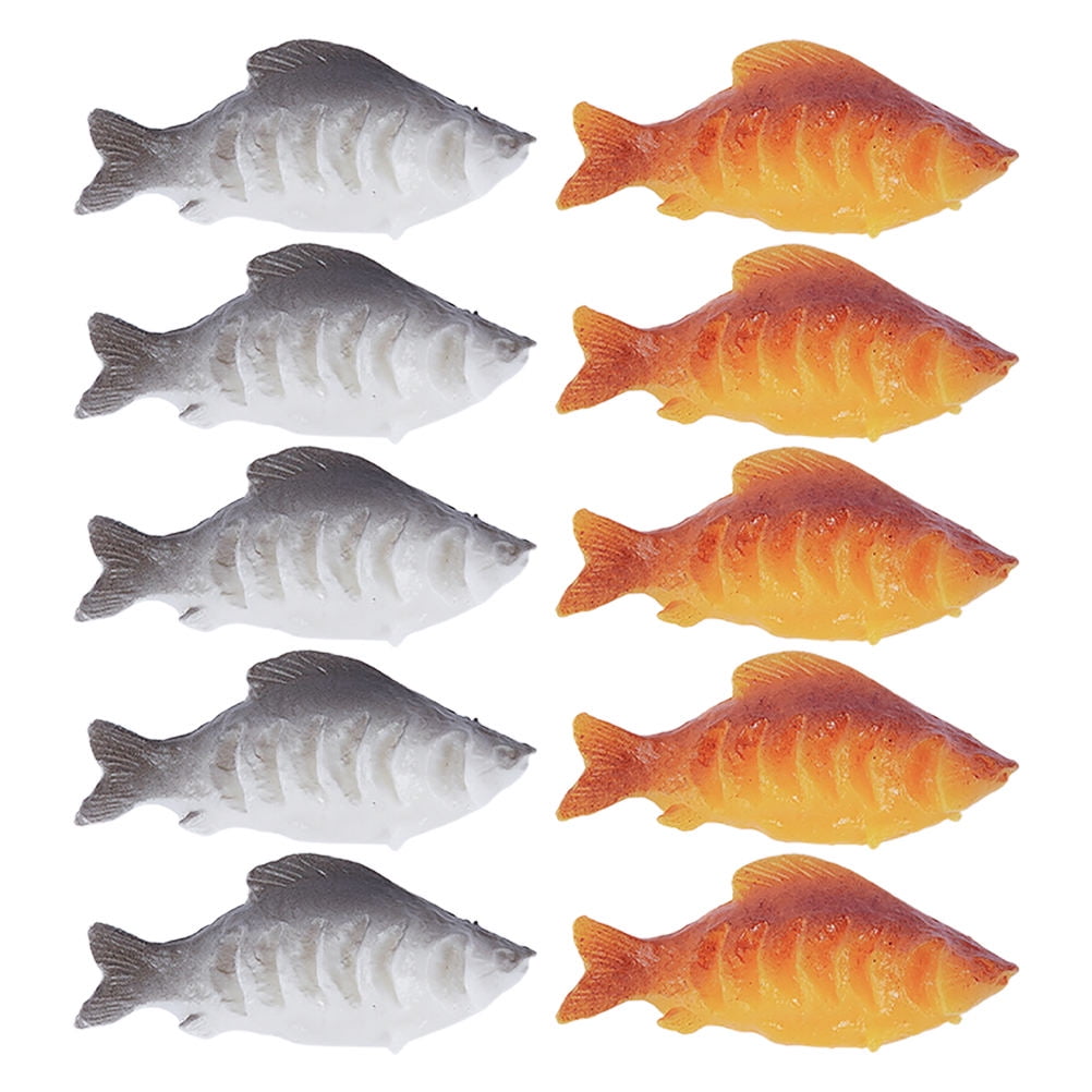 HOMEMAXS 10pcs Mini Koi Fish Model Miniature Goldfish Figurine ...