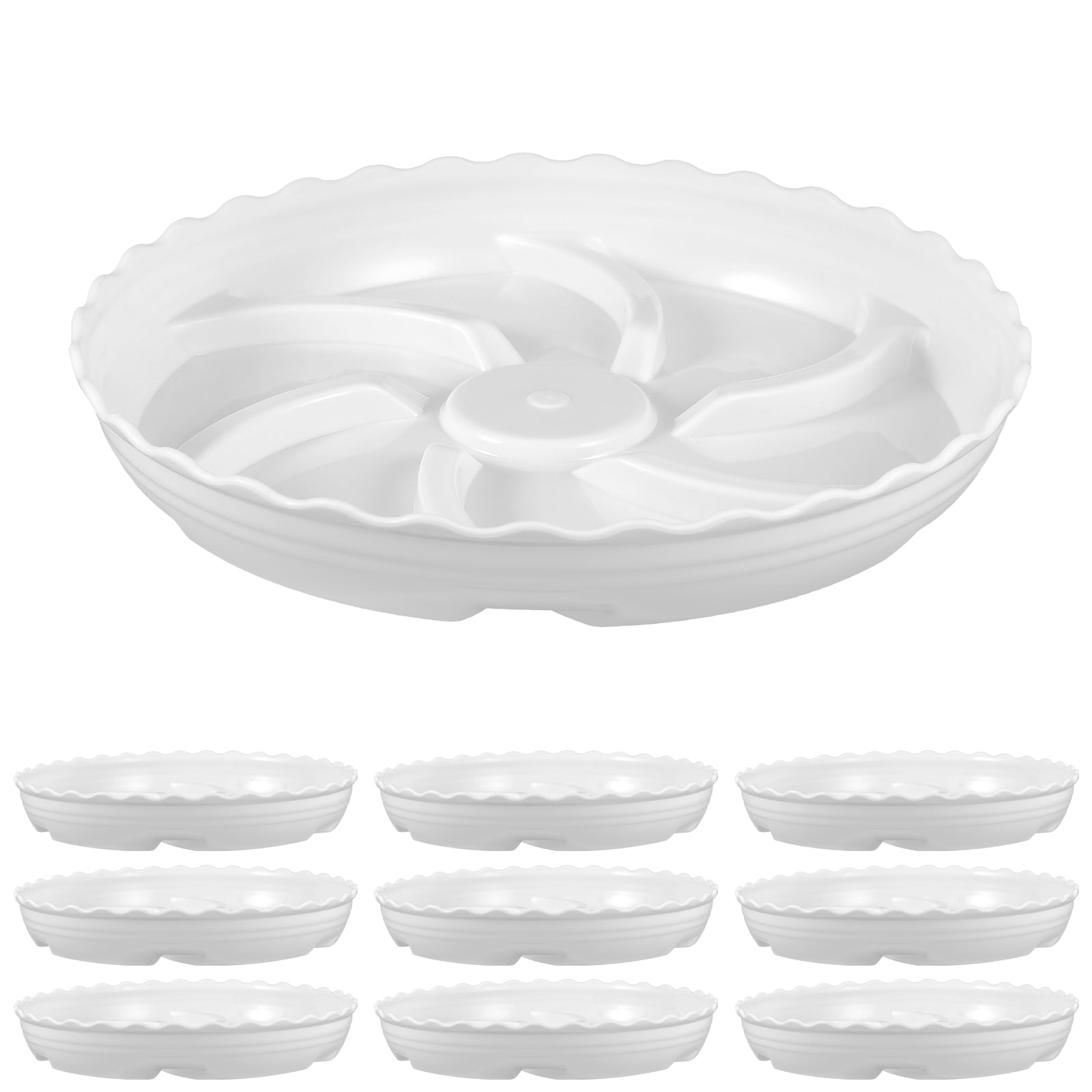 HOMEMAXS 10pcs Plant Saucer Heavy Duty Plastic Plant Tray Planter Drip ...