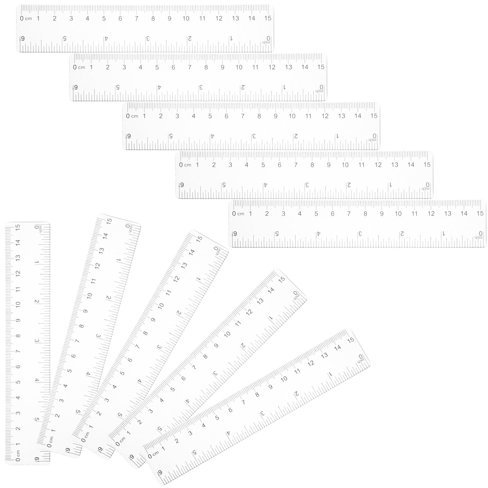 HOMEMAXS 10pcs Transparent Plastic Ruler Architect Scale Measuring ...