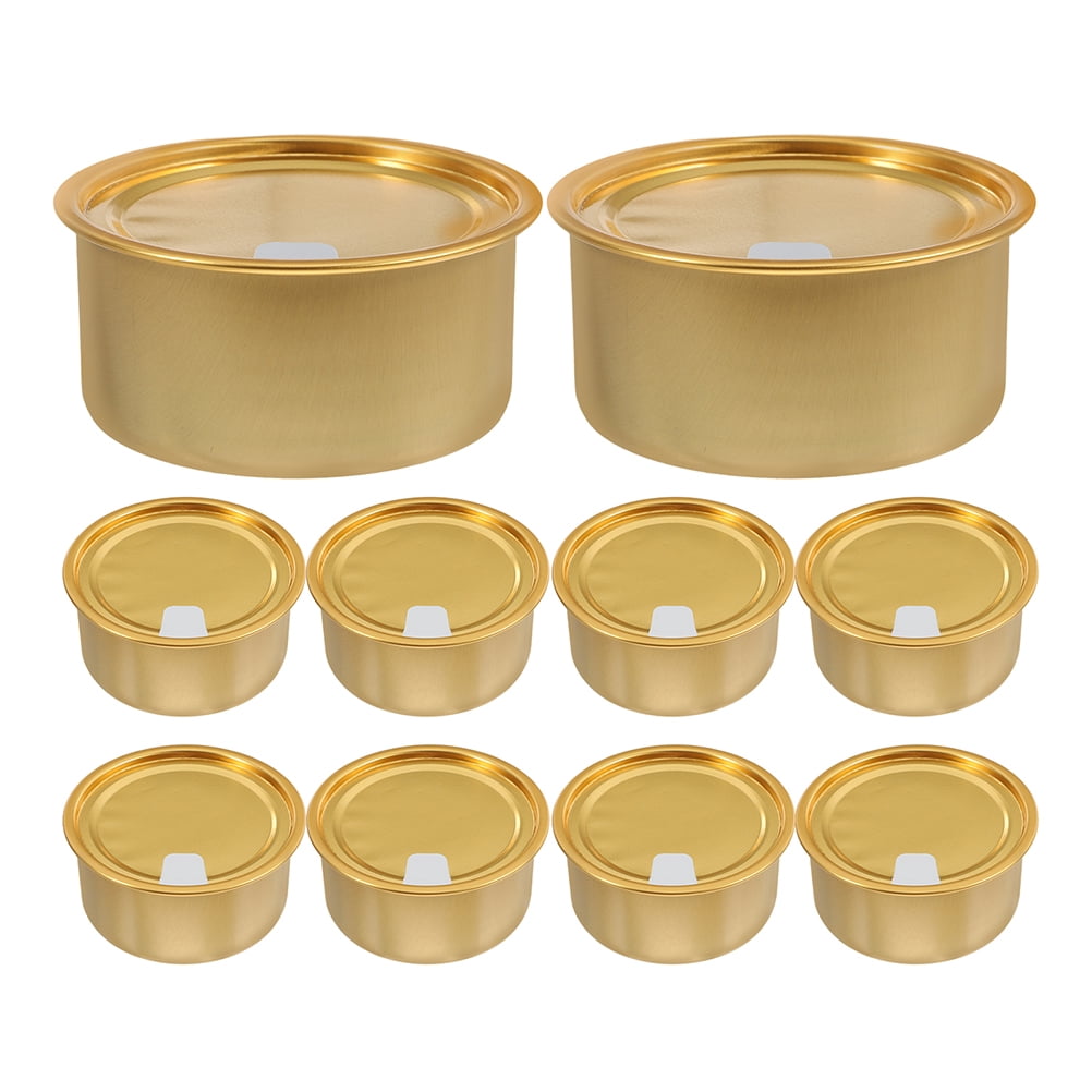 HOMEMAXS 10pcs Self Seal With Lids Cookie Candy Tins Empty Can Aluminum ...