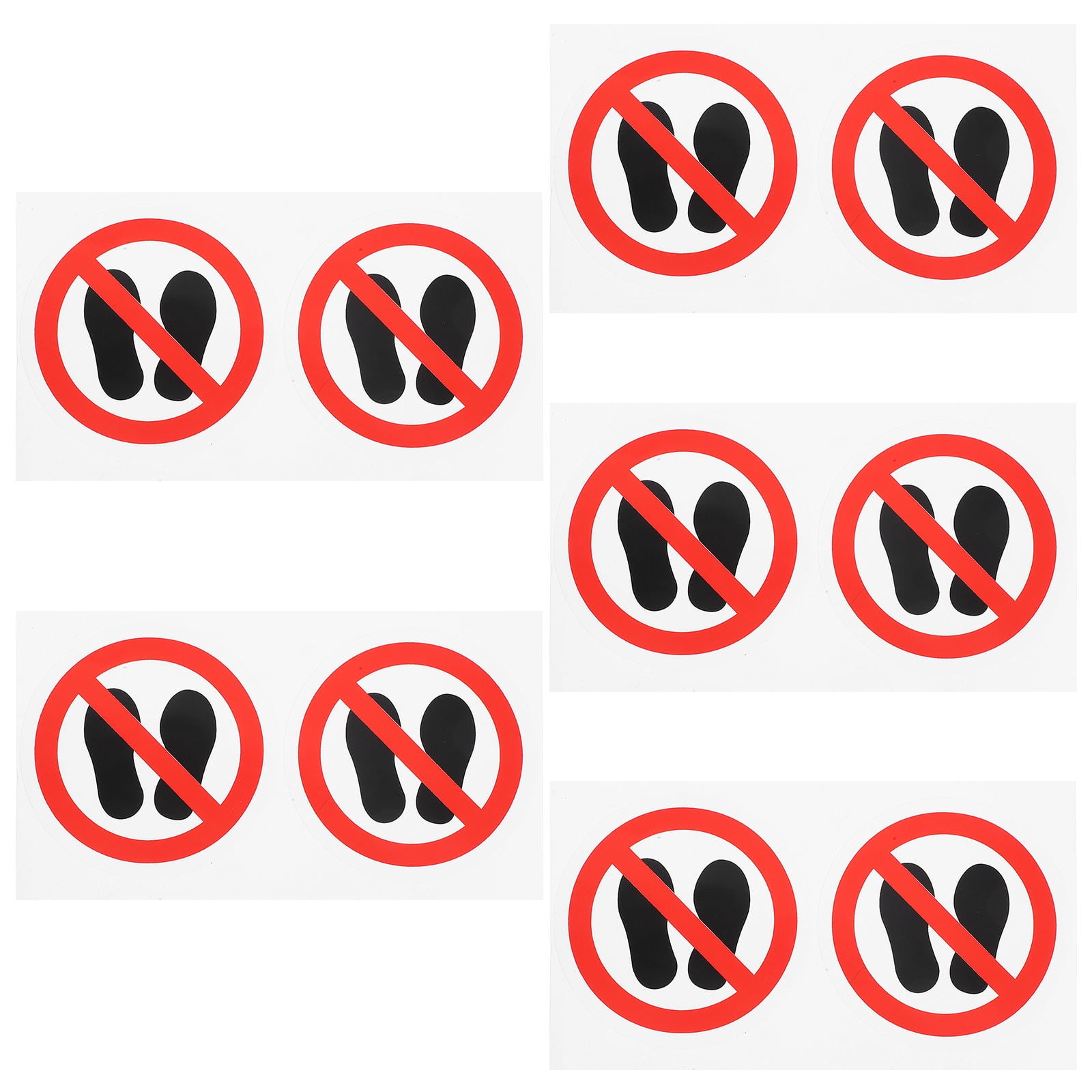 HOMEMAXS 10pcs No Stepping On Stickers Caution Decal Security Caution ...