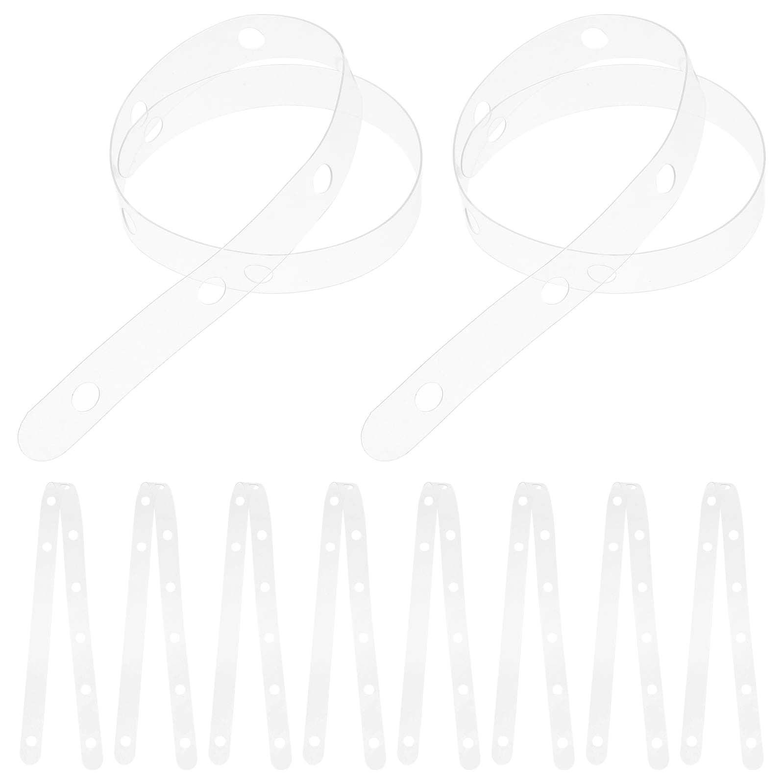 HOMEMAXS 10pcs Transparent Plastic Display Hanger Strips Heavy Hanger ...