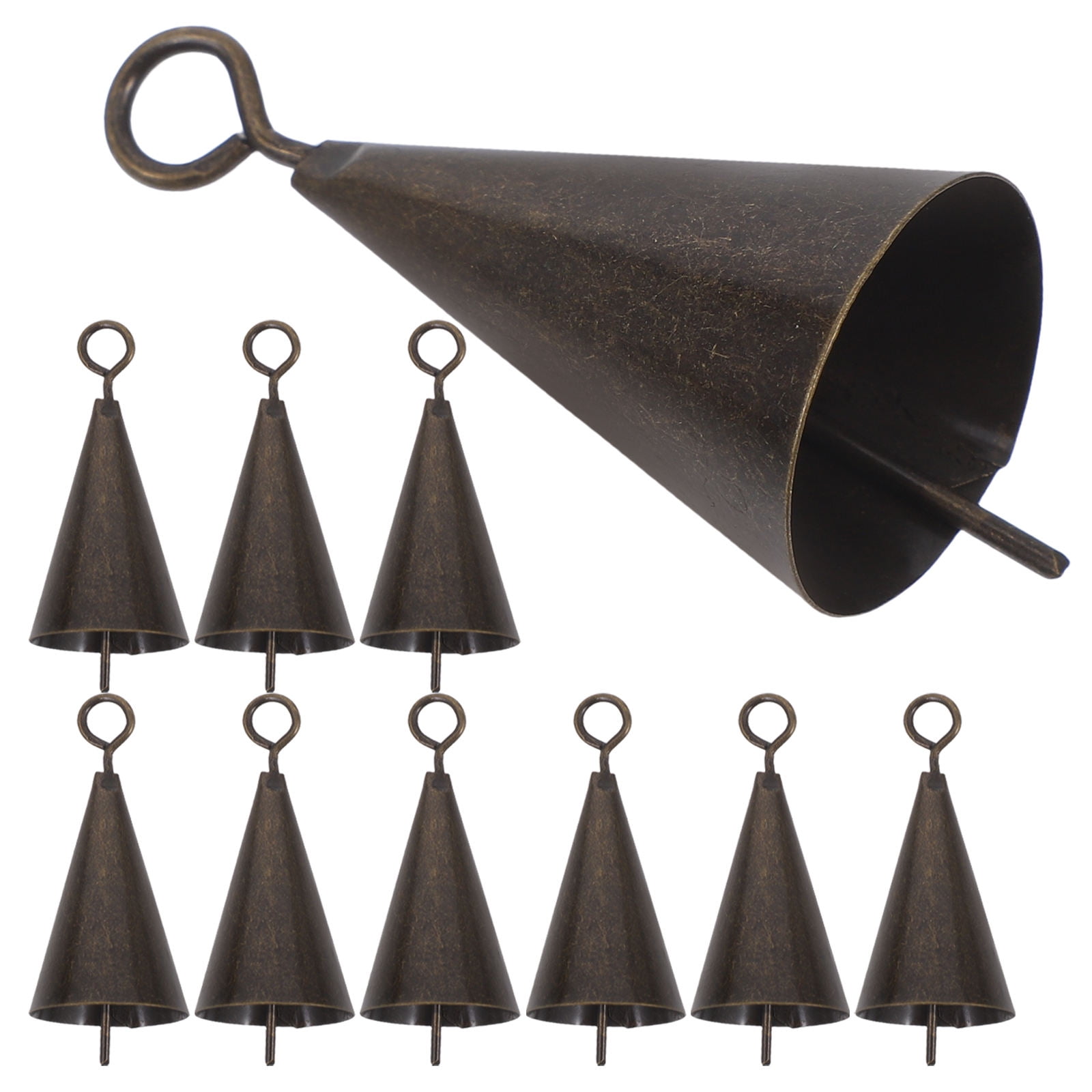 10pcs Vintage Iron Bells For Christmas Decorations Rustic Wind Chimes ...
