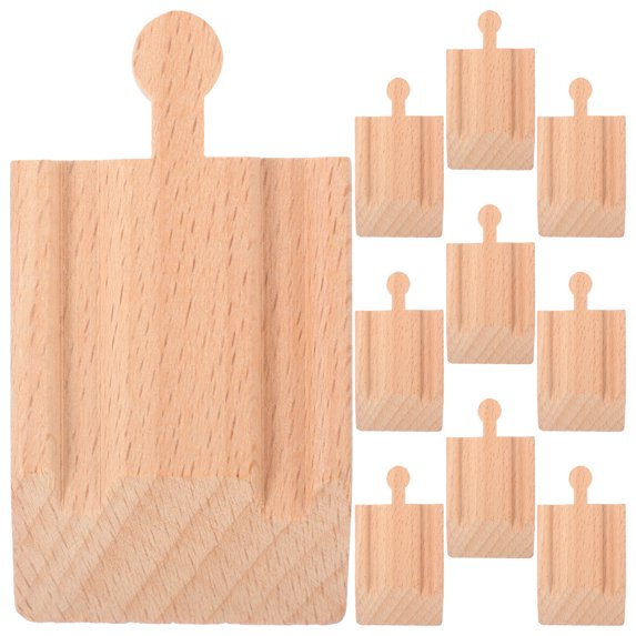 HOMEMAXS 10pcs Wood Train Railway Track DIY Track Kids Educational ...