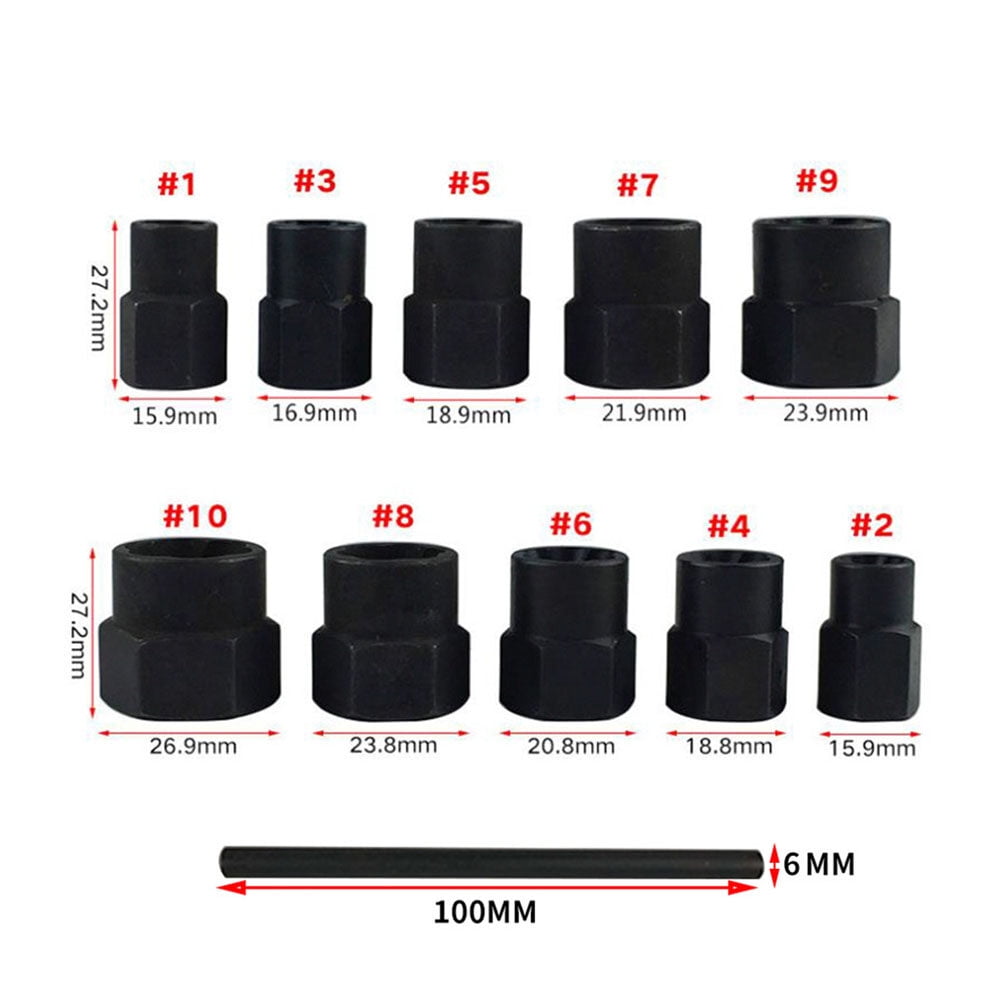 HOMEMAXS 11 PCS/Set Bolt Extractor Kit Nut Extractor Broken Bolts ...