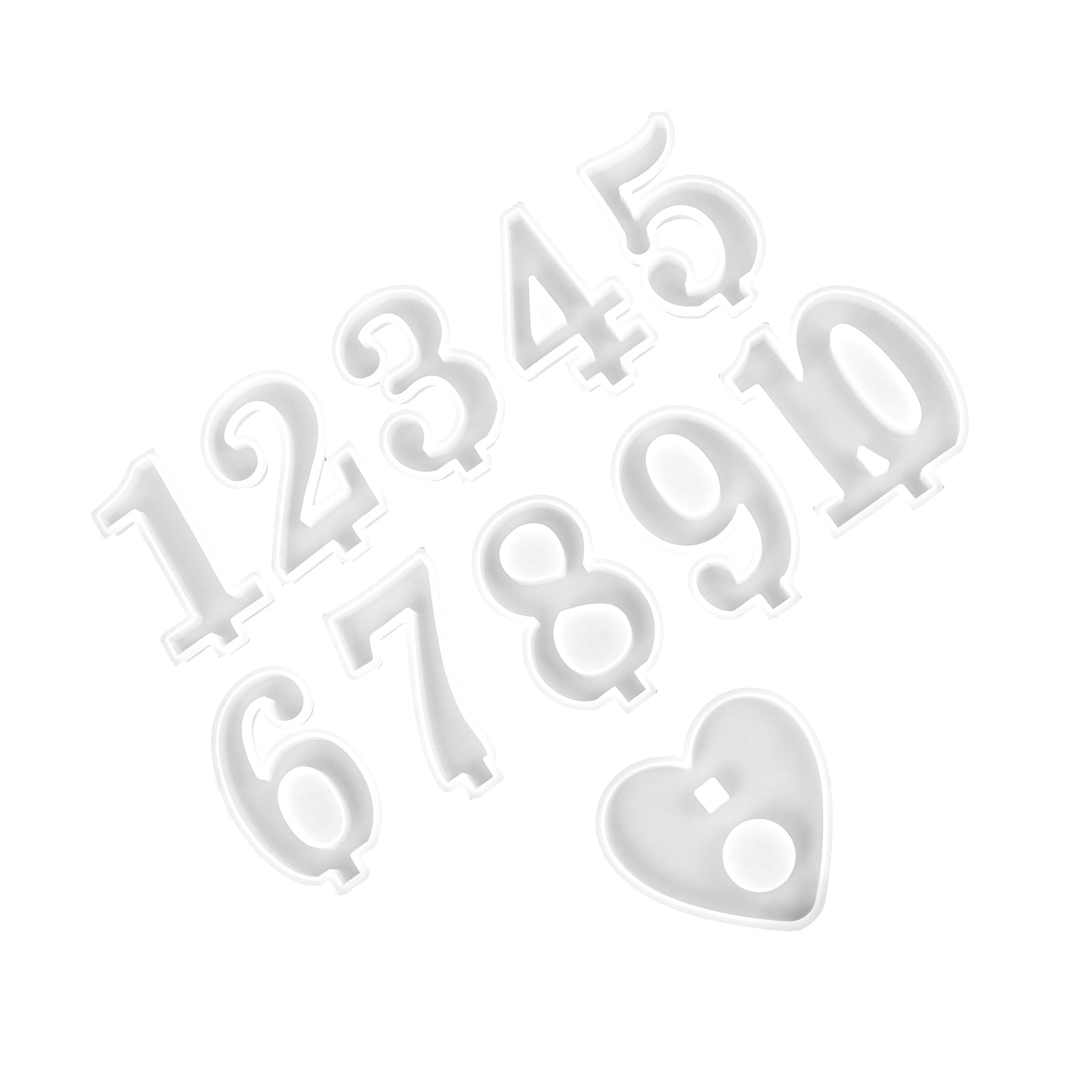 11 Pcs Digital Candlestick Mold Numbers Molds Simple - Walmart.com