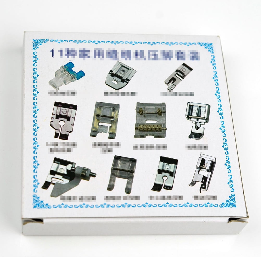 Sewing Machine Presser Foot Set Silver Metal for Home Use 11pcs Assorted Tools - Walmart.com
