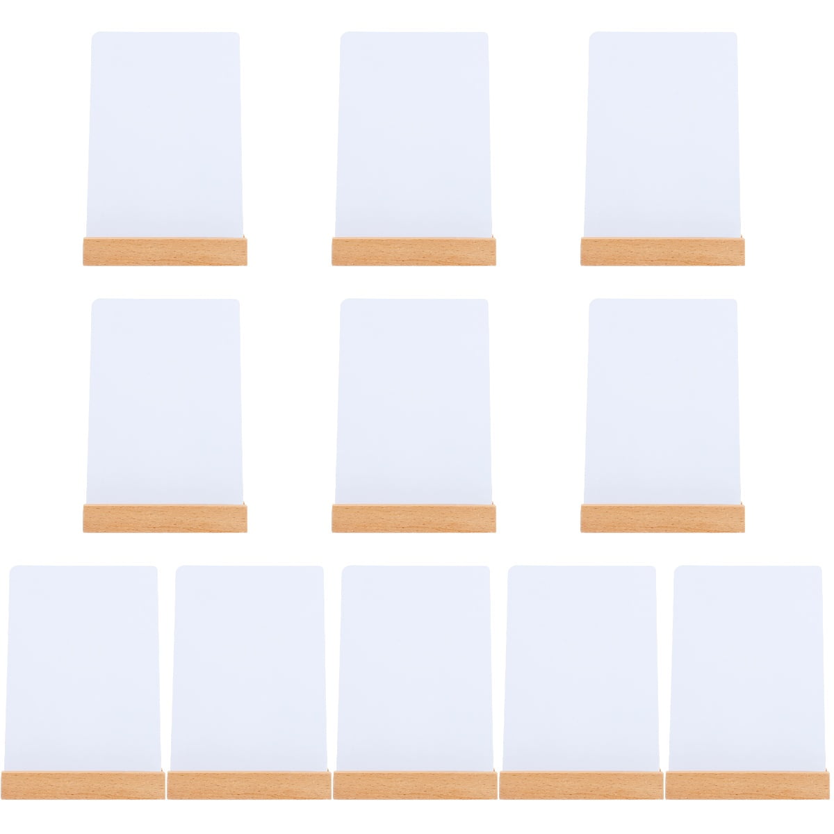 HOMEMAXS 11pcs Message Board Wood Base Bulletin Board Desktop Notice ...