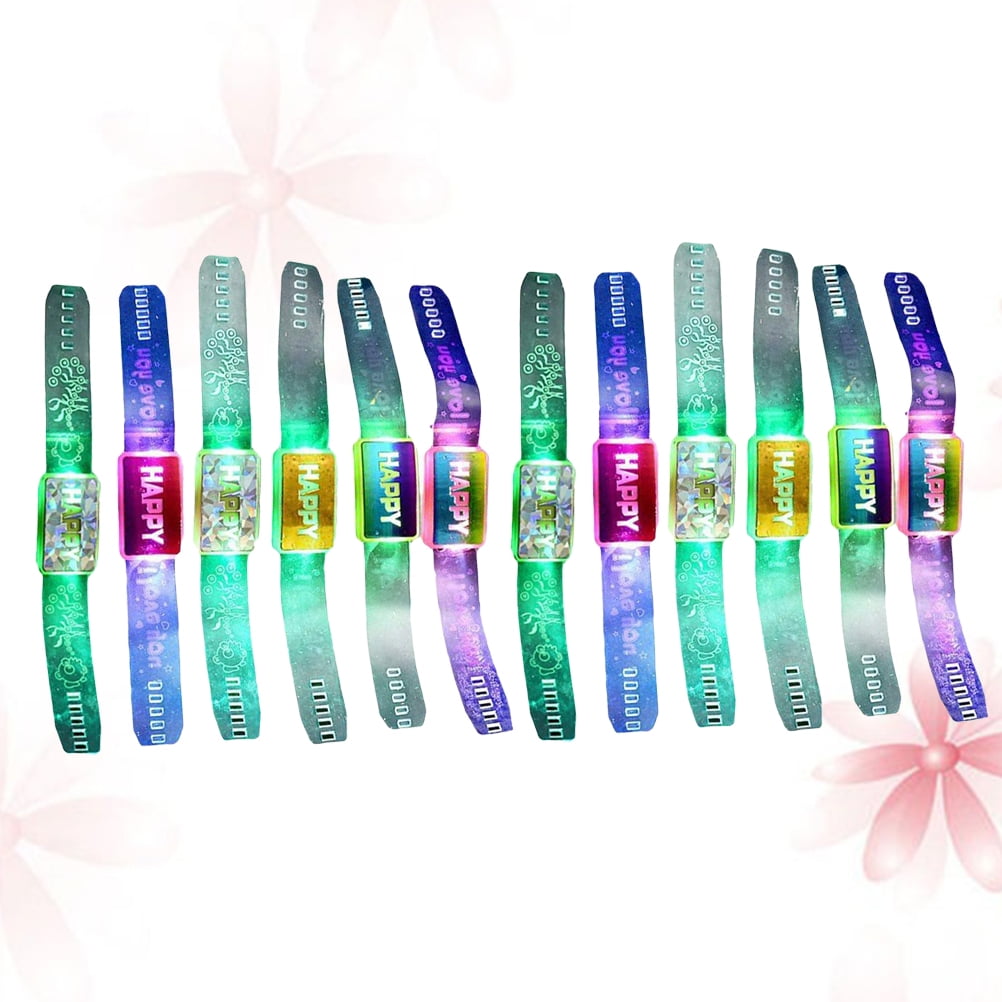 HOMEMAXS 12 PCS Assorted Color Bracelet Flash Bracelet 10X2.1 Cm ...
