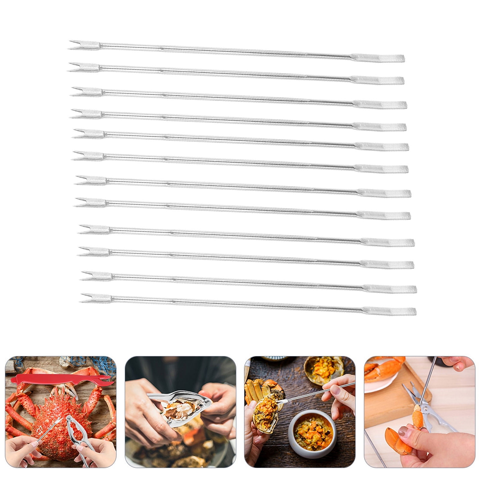 12 PCS Seafood Pick Multi-function Needle Nut Picks Shellfish Forks ...