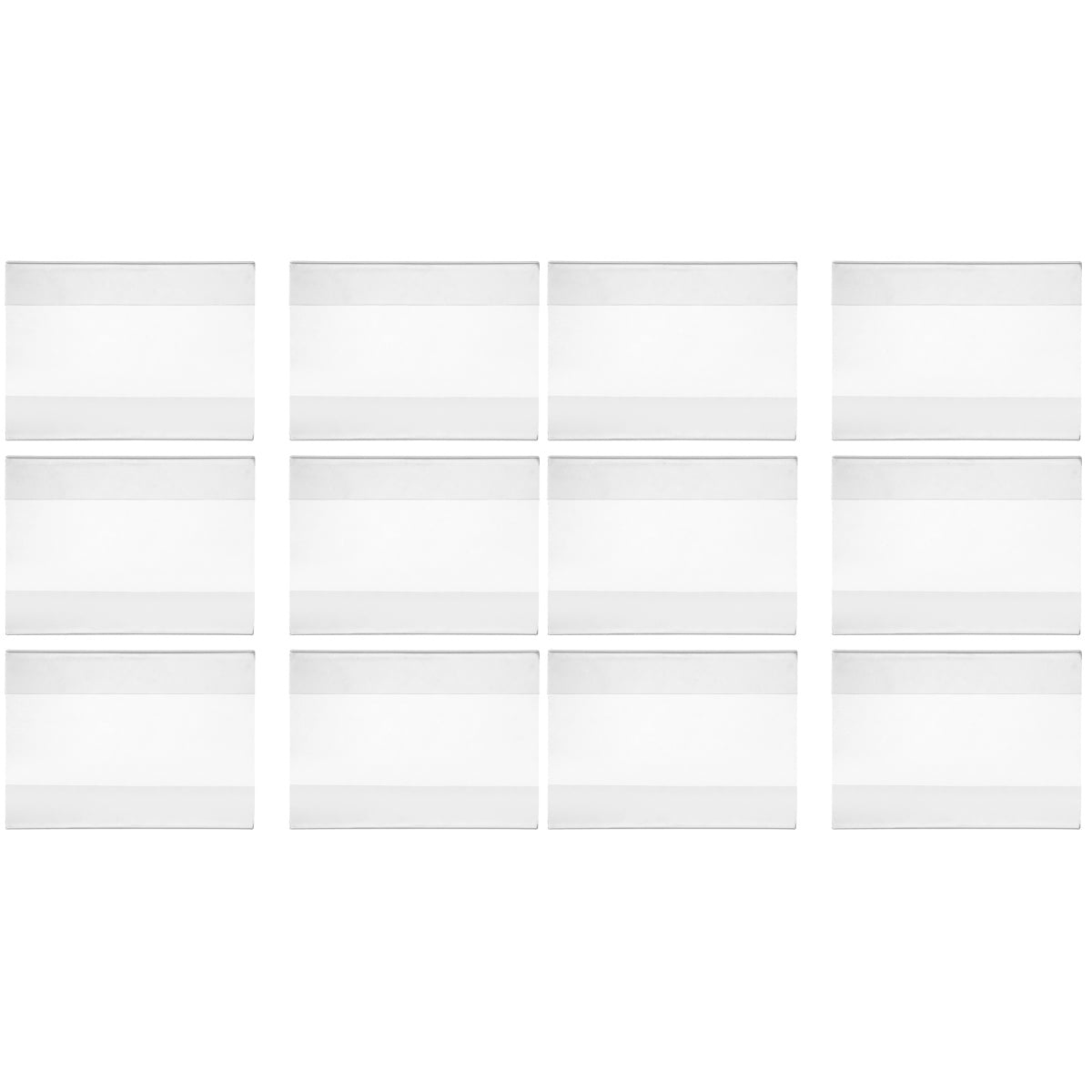 12 Pcs Acrylic Sign Holder Menu Storage Racks Simple Desk Sign Label ...