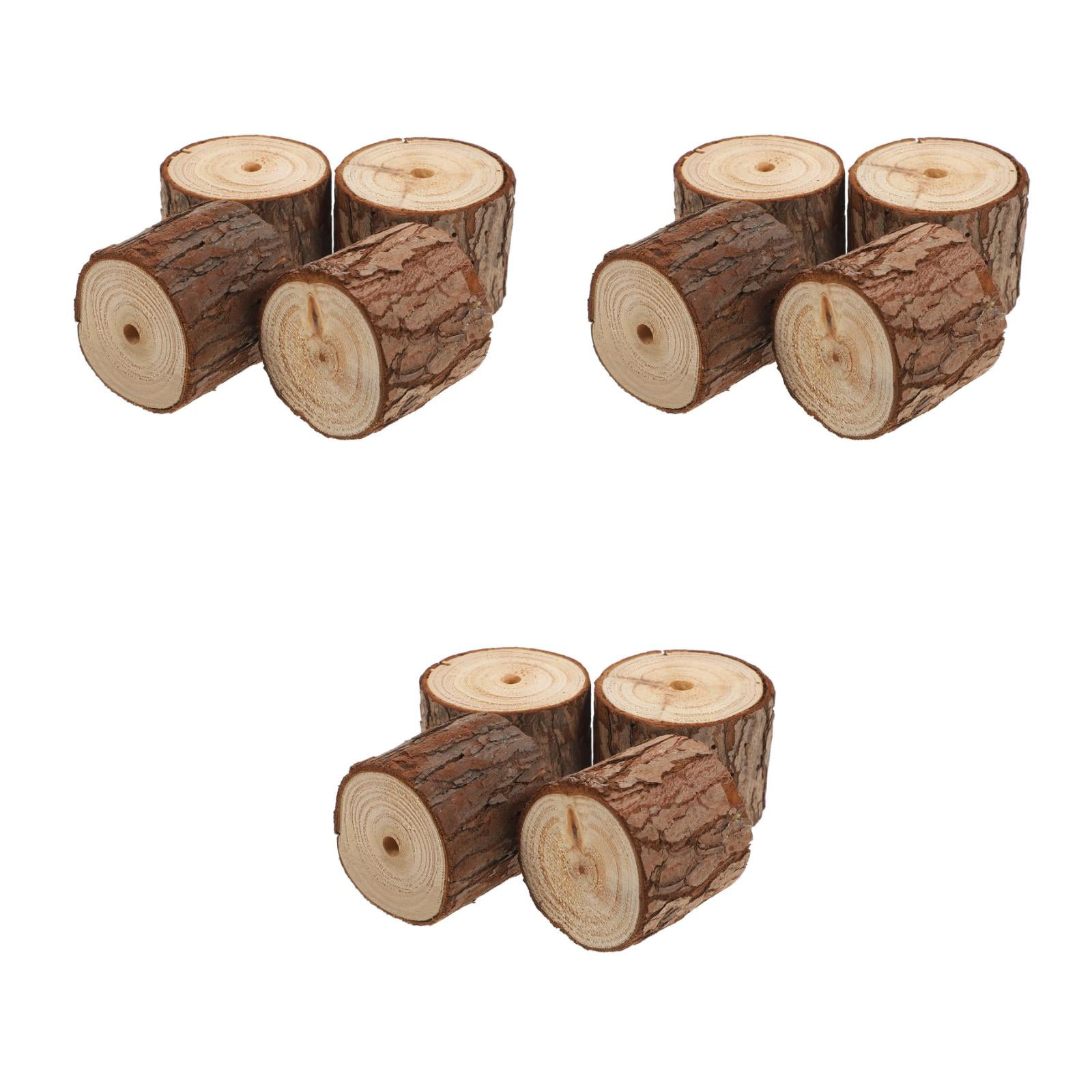 HOMEMAXS 12 Pcs Artificial Tree Stump Bark Planter Pot Wood Bark Flower ...