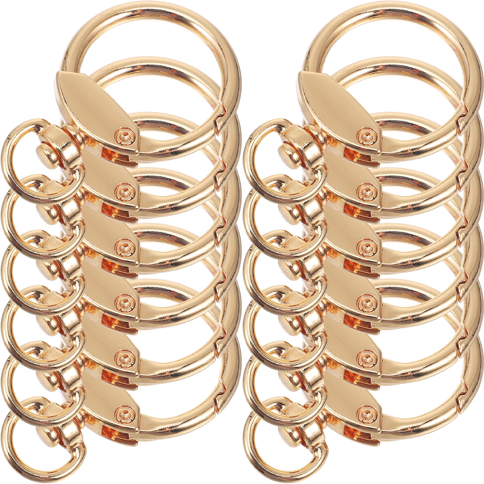 HOMEMAXS 12 Pcs Black Key Ring Spring Buckle Office 4.40X3.00X0.60CM ...