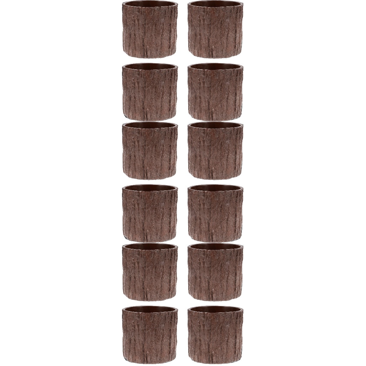 HOMEMAXS 12 Pcs Bonsai Pot Fake Wood Bark Flower Container Imitated ...