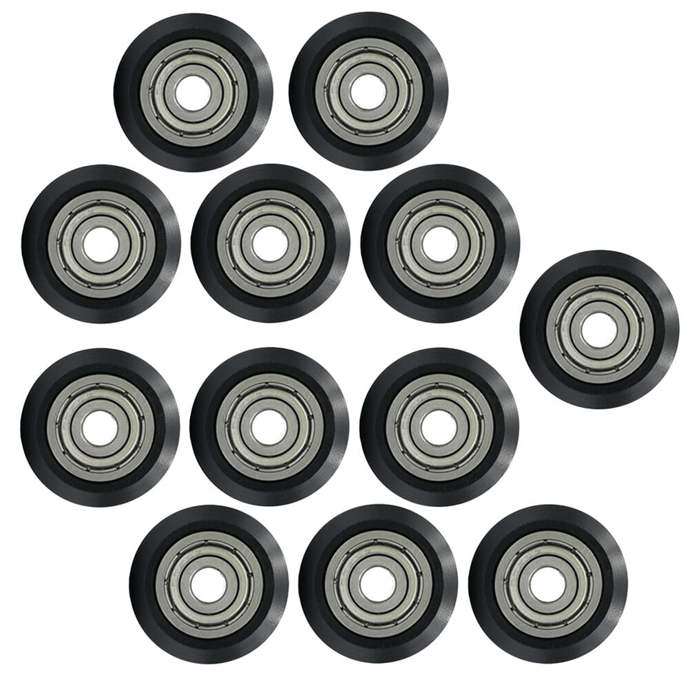 HOMEMAXS 12 Pcs Cart Wheels Pulley System Printer Bearing Passive Round ...
