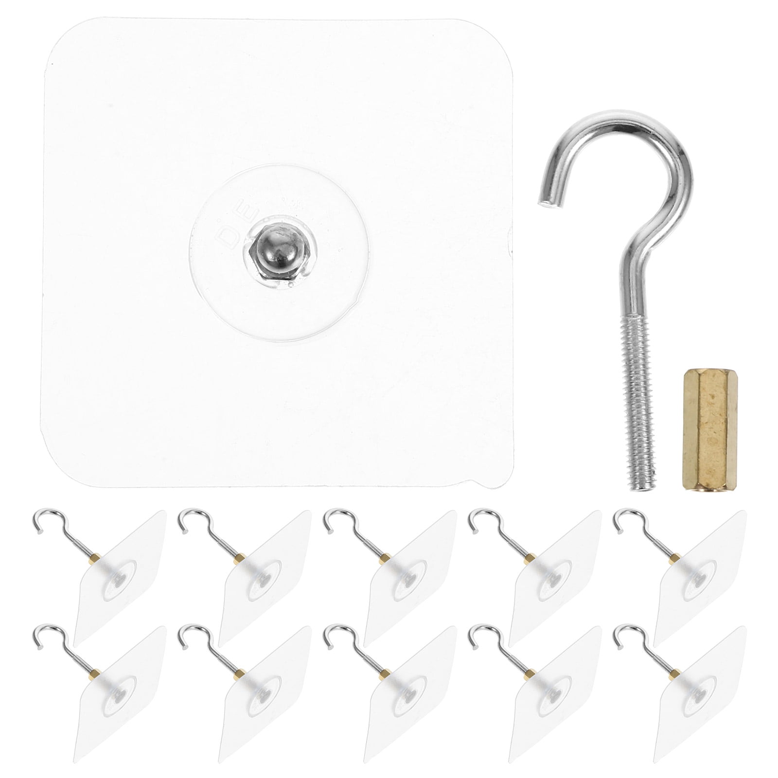 HOMEMAXS 12 Pcs Ceiling Hooks Adhesive Hooks Ceiling Hanging Hook Porch ...