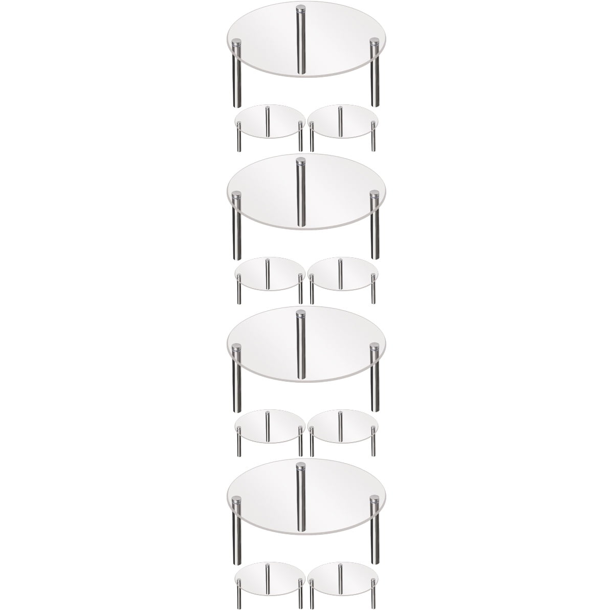 HOMEMAXS 12 Pcs Clear Acrylic Display Risers Cupcakes Holder Sweet ...